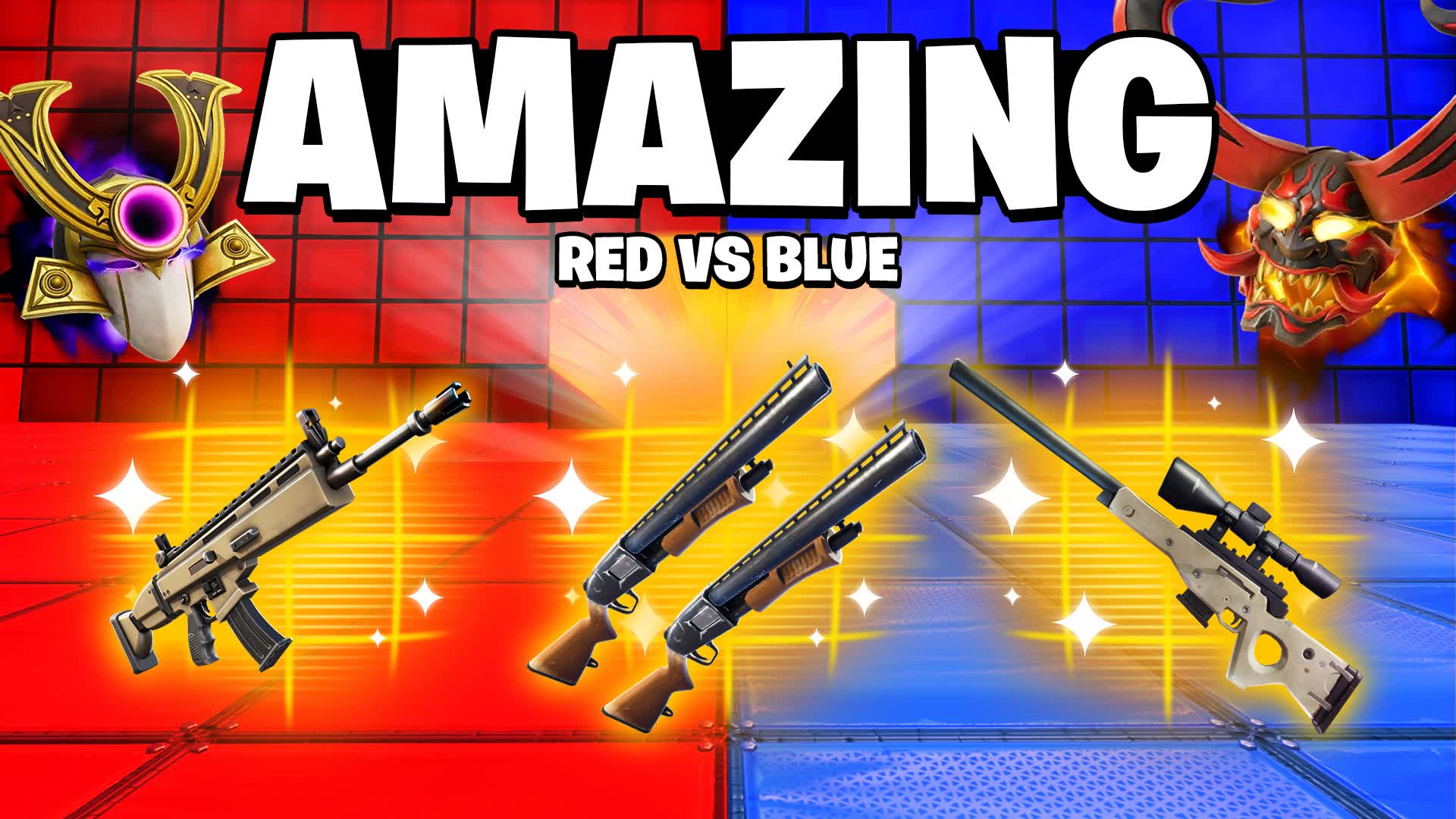 AMAZING RED VS BLUE🔴🔵 5764-5446-3141 by bflut - Fortnite Creative Map Code - Fortnite.GG