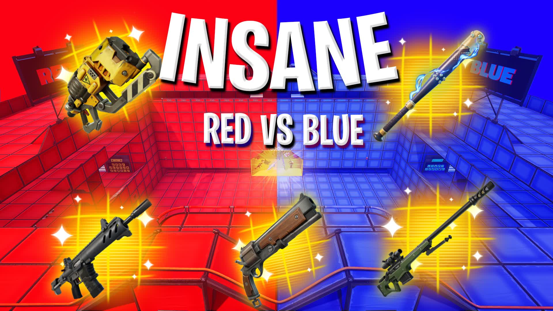 INSANE RED VS BLUE🔴🔵 9503-2948-5979 by fleurson - Fortnite Creative Map ...