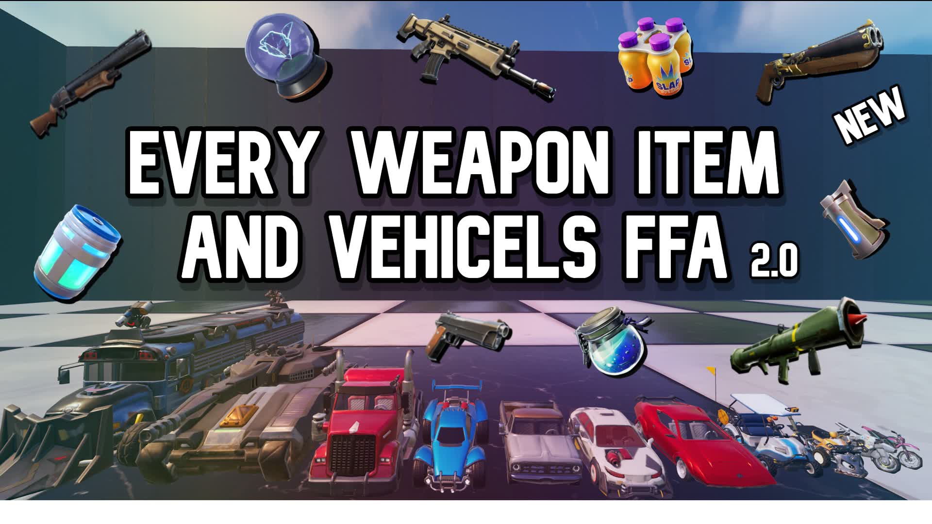 Every weapon item and vehicles FFA 1213-9379-9691 by starrex - Fortnite ...