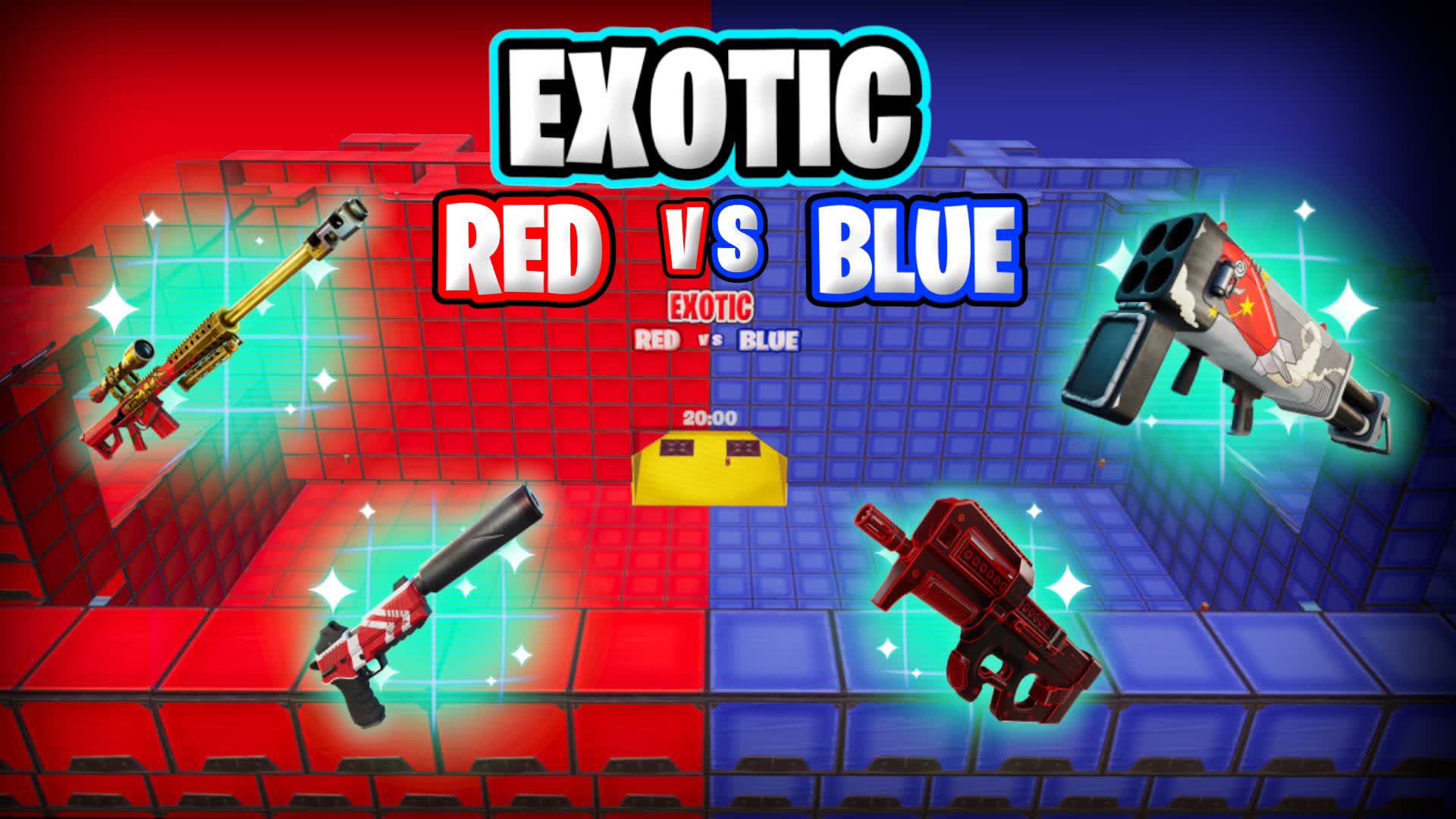 EXOTIC Red vs Blue 🔴🔵 3204-9423-2442 by resurn - Fortnite Creative Map ...