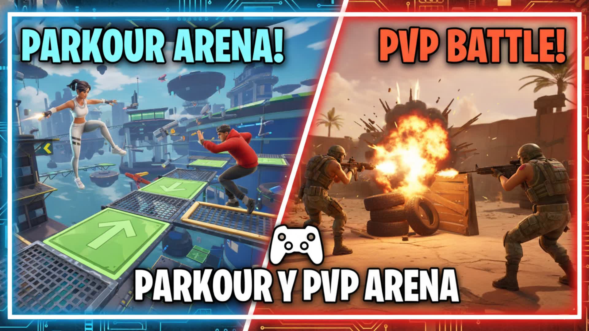 DUAL WORLD: Parkour + PvP Fight 7014-2003-7467 by alarid - Fortnite