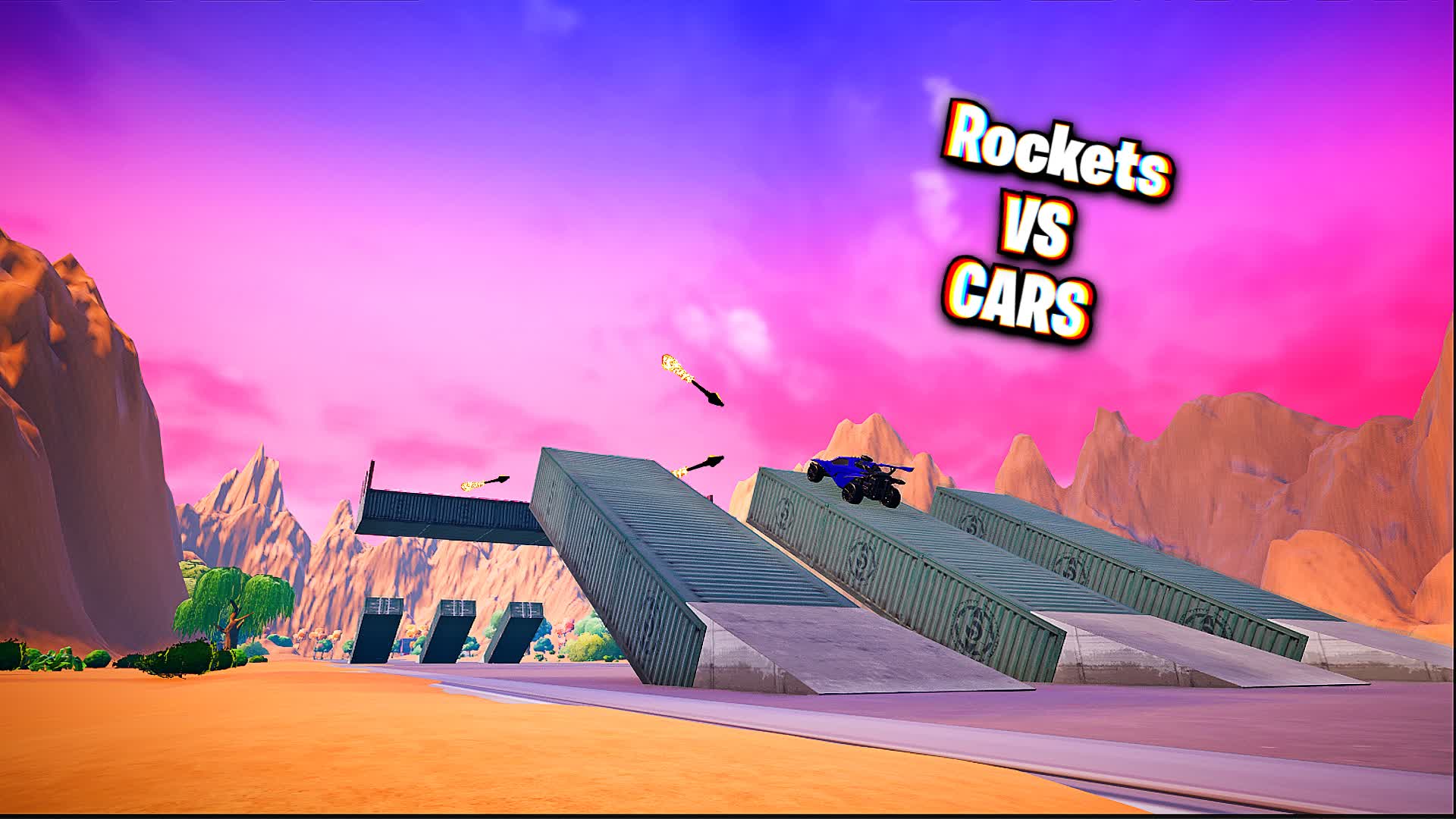 ROCKET VS CAR SANDYHILLS AIRFIELD 2899 3453 2460 Fortnite Zone