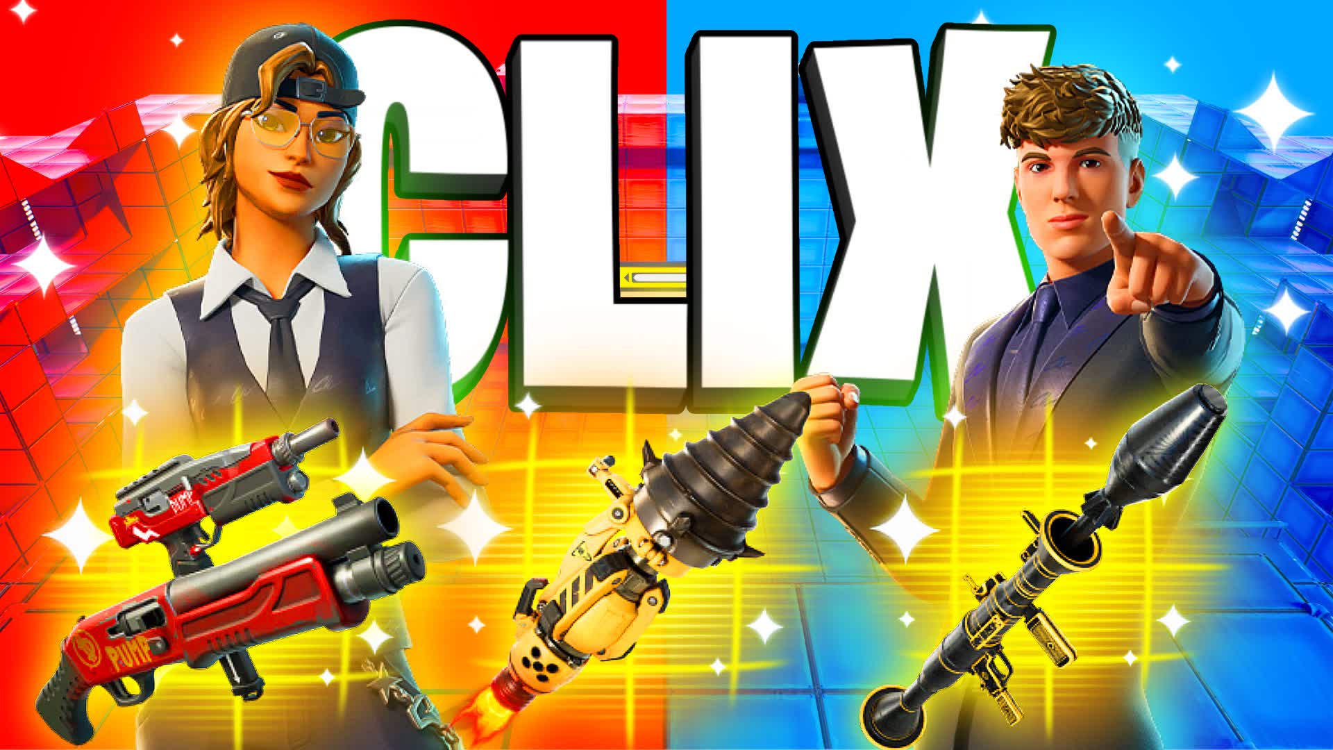CLIX RED VS BLUE HERO 🔴🔵 4066-2470-2194 by nldf - Fortnite Creative Map ...
