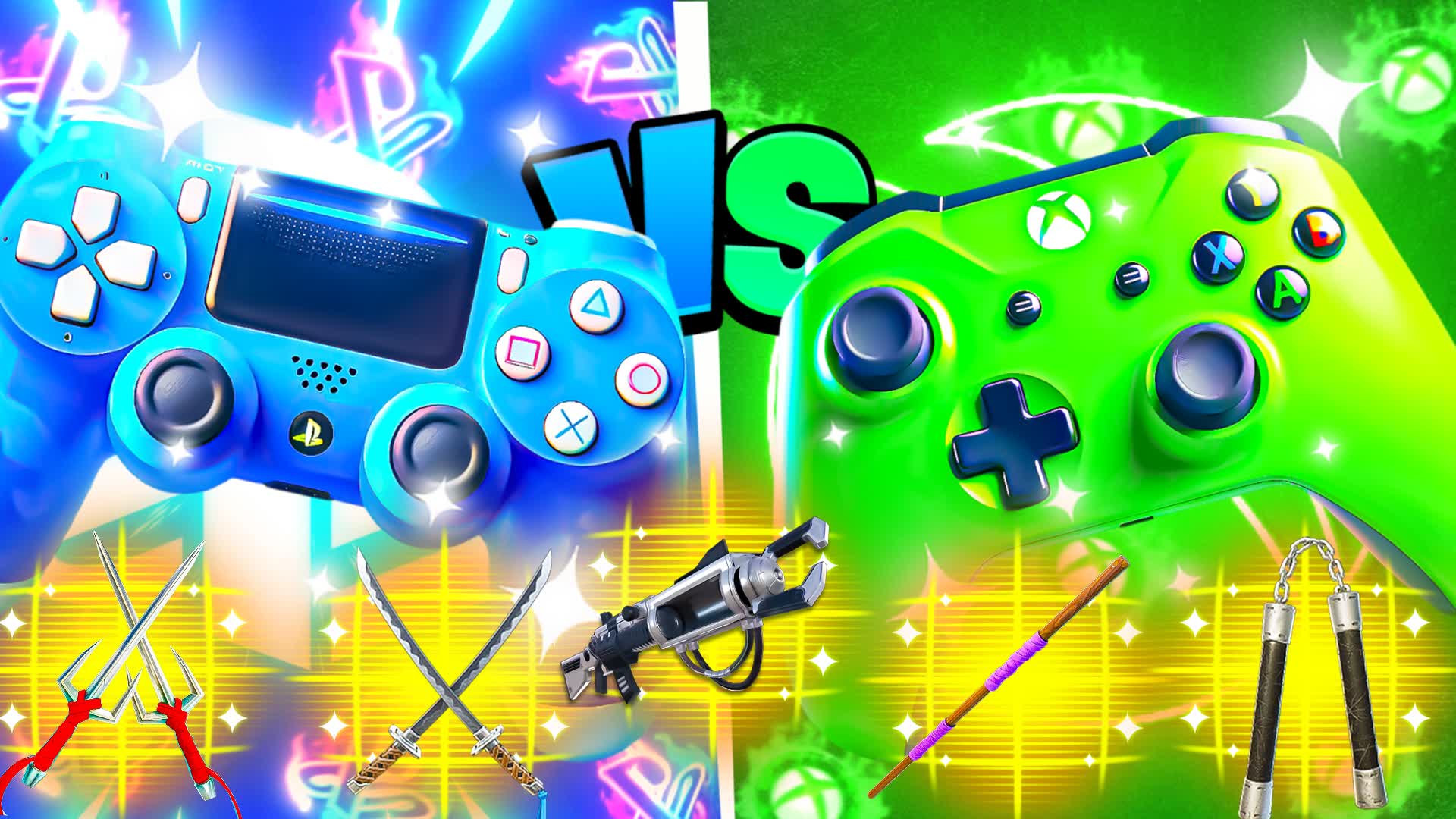 thepixelworlds의 TMNT GREEN VS BLUE 🟢🔵 (ALL WEAPONS) 0607-6737-1746 - 포트나이트