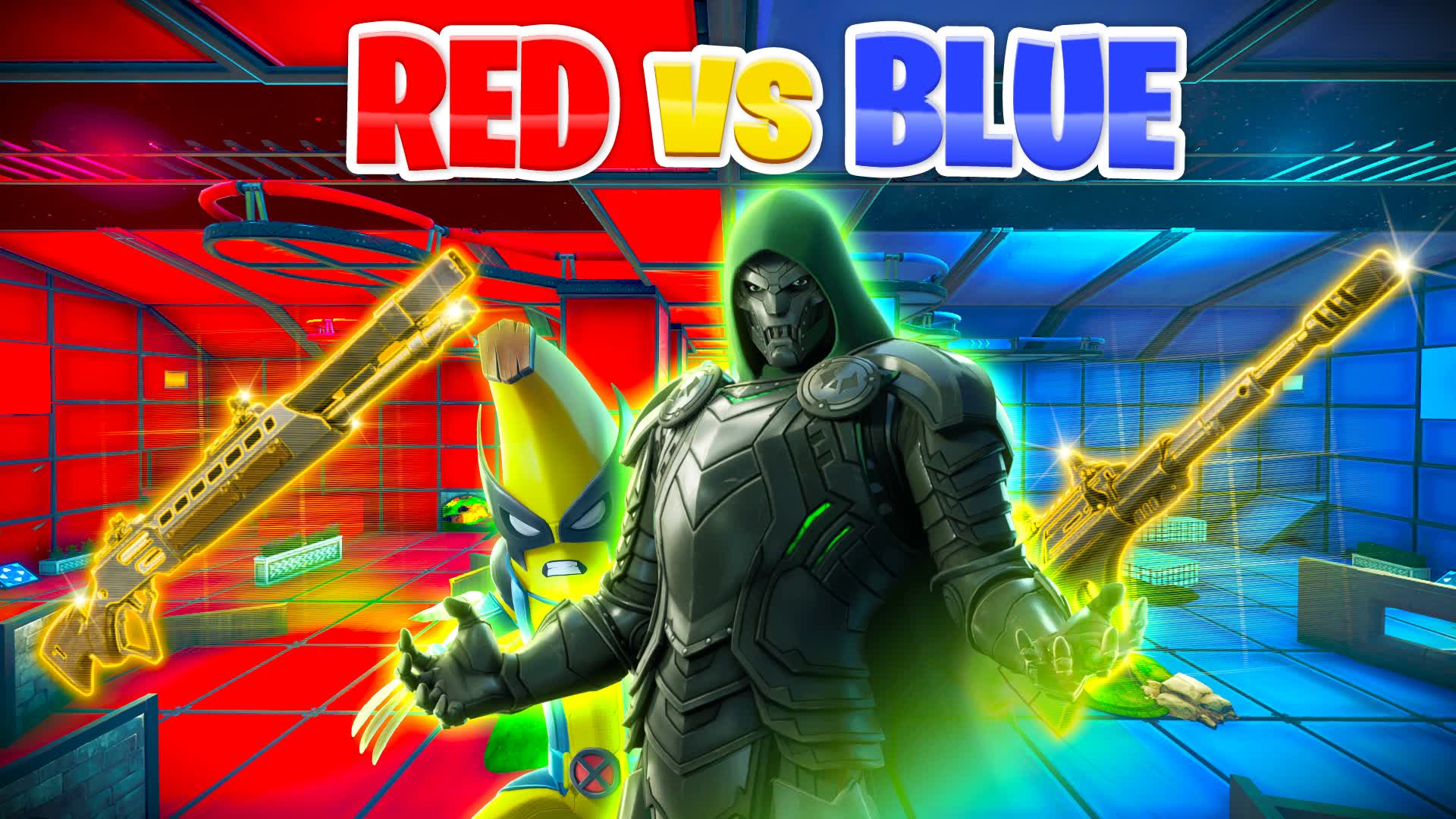 DOOM RED vs BLUE 6781-0760-7173 by martex - Fortnite