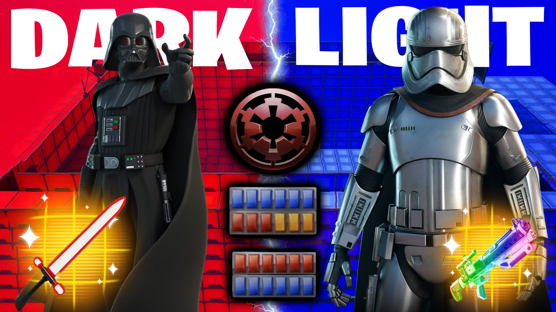 NEW RANK DARK VS LIGHT SIDE RED VS BLUE 7067-9788-9868 by curiouscraze - Fortnite Creative Map ...