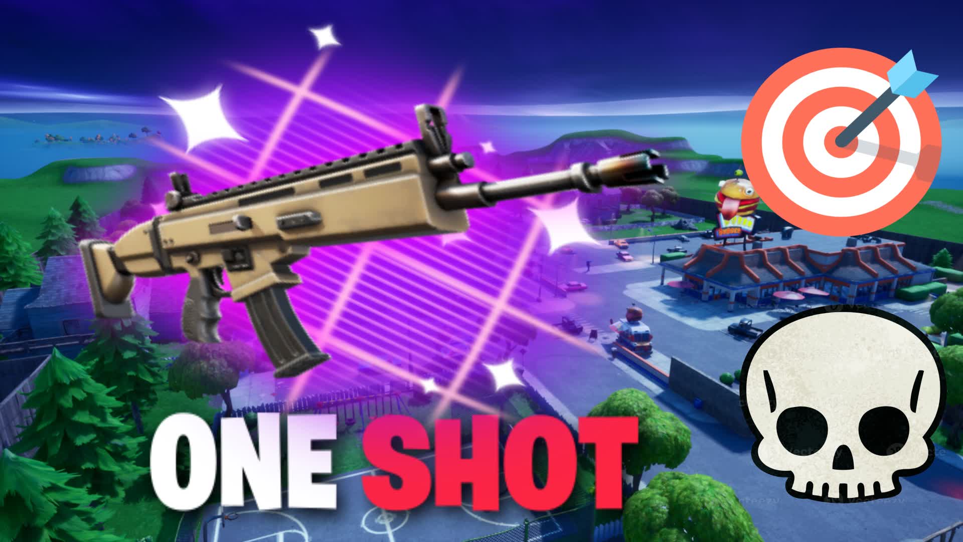 🔫 SCAR One Shot Greasy Grove 🎯 8454-2246-9590 by ironydev23 - Fortnite ...