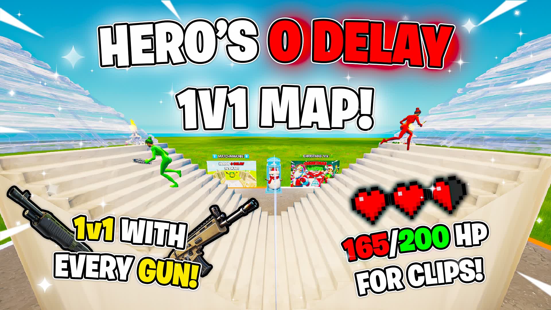 HERO'S 0 DELAY 1V1 MAP! 🏆 2667-3728-8251 من ابتكار heroclick - Fortnite