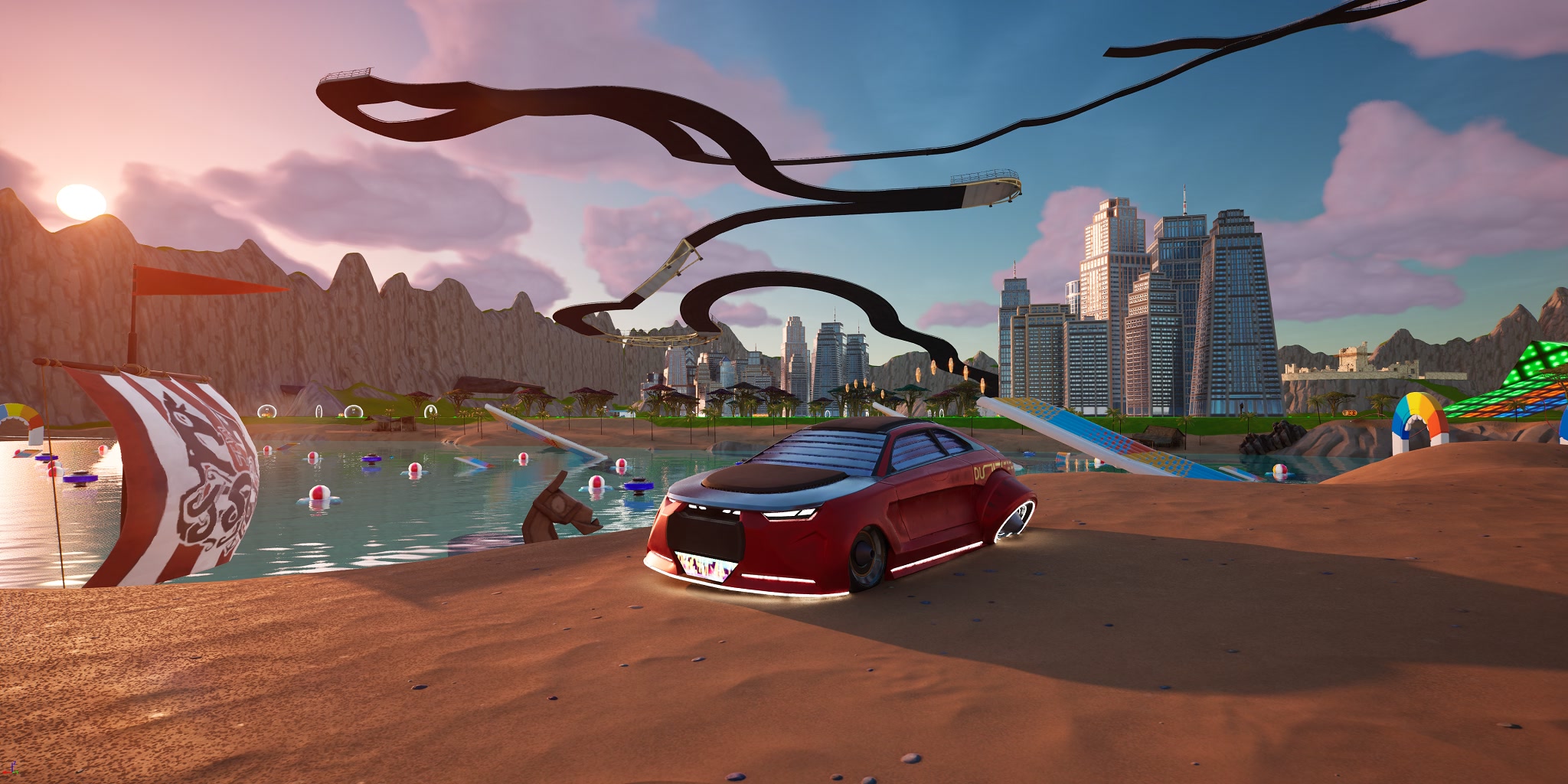 DRIVE CITY ROAD FUNNY MAP V2 🌈 2772-2177-2748 by gozudev - Fortnite ...