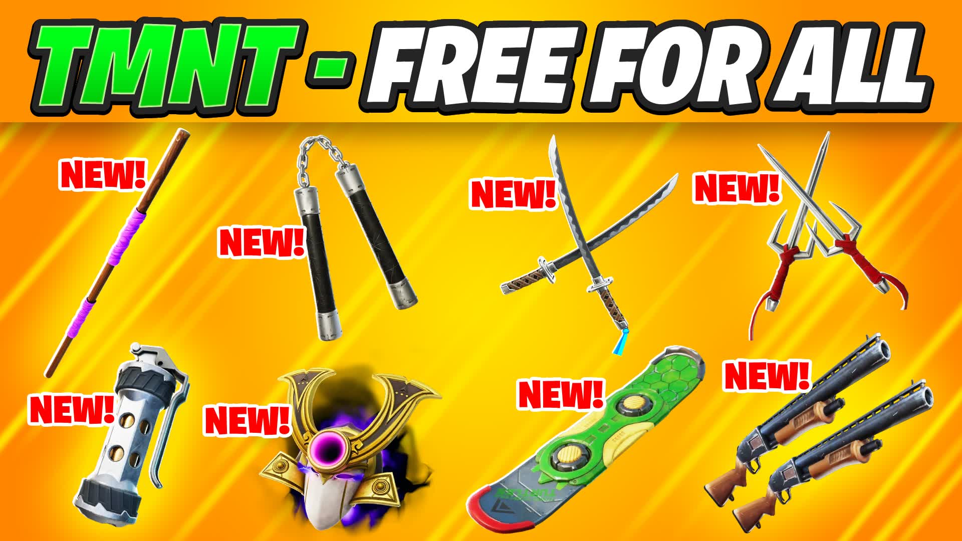 TMNT FREE FOR ALL - ALL WEAPONS 7928-7312-8446 by gilljus - Fortnite