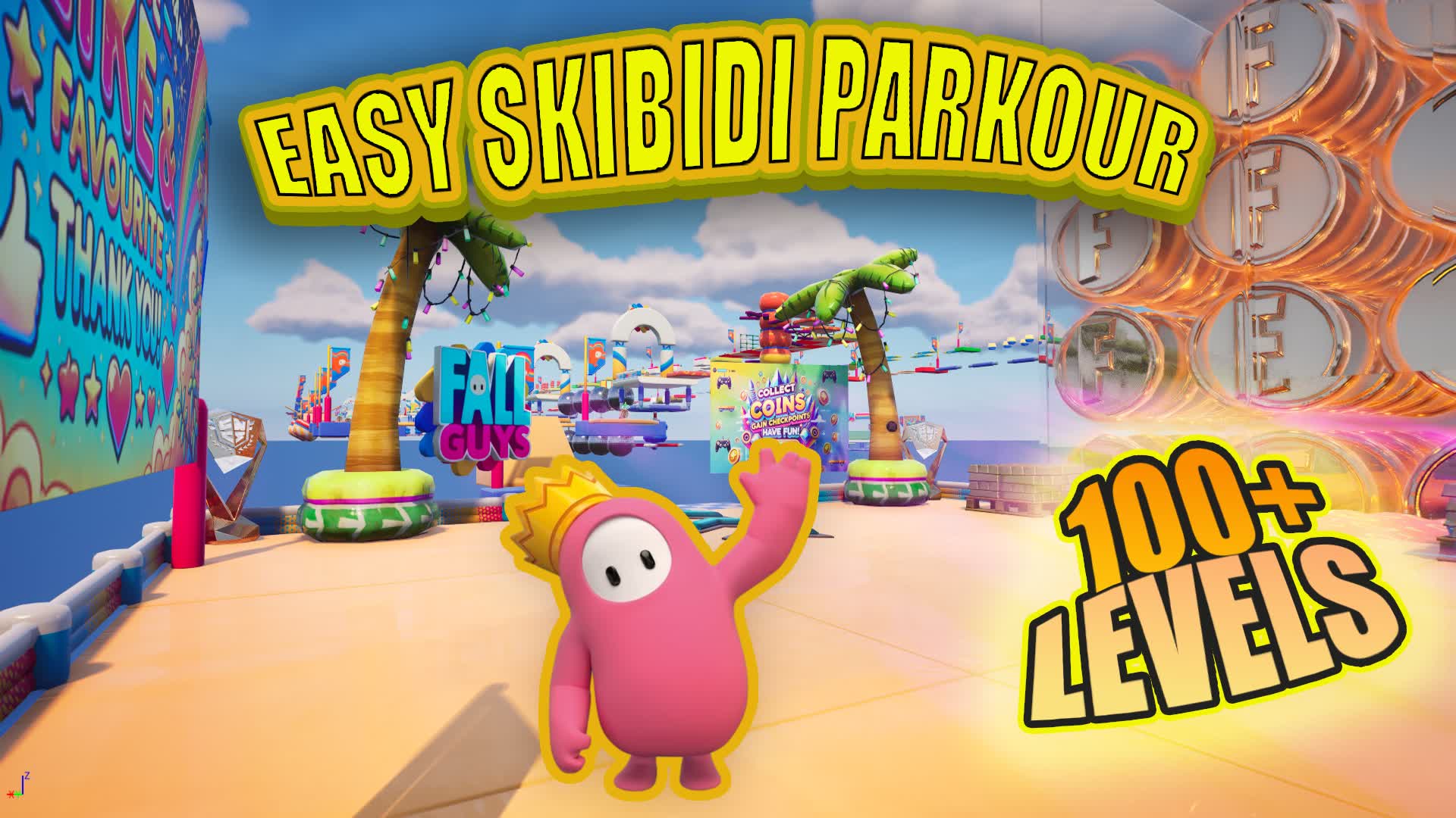 FALL GUYS EASY PARKOUR OBBY-SKIBIDI RUN 6076-4928-7642 by kacperovsky19 ...