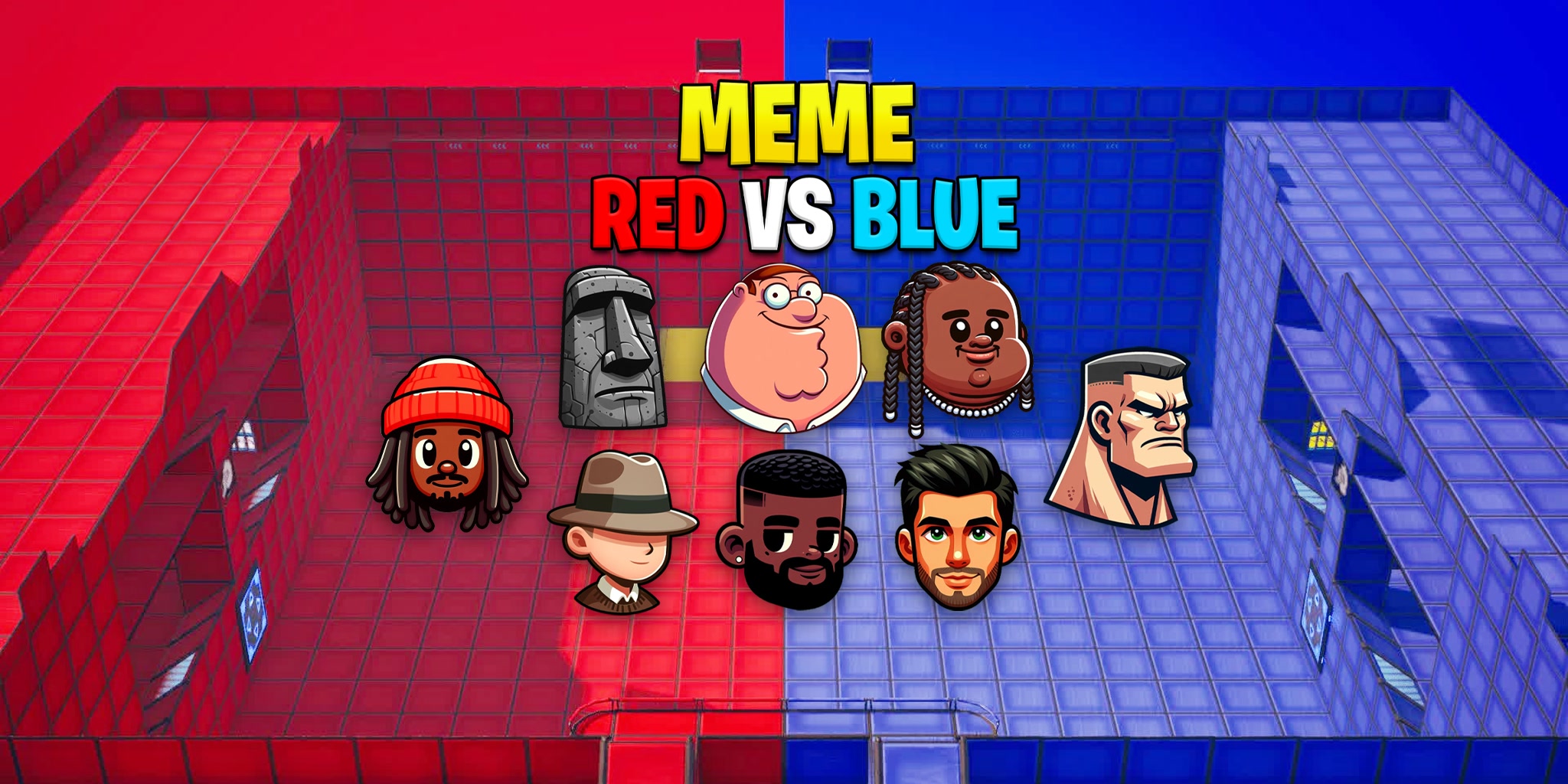 MEME RED VS BLUE 🔴🔵 2105-5138-6605 by mightymoocows - Fortnite Creative ...