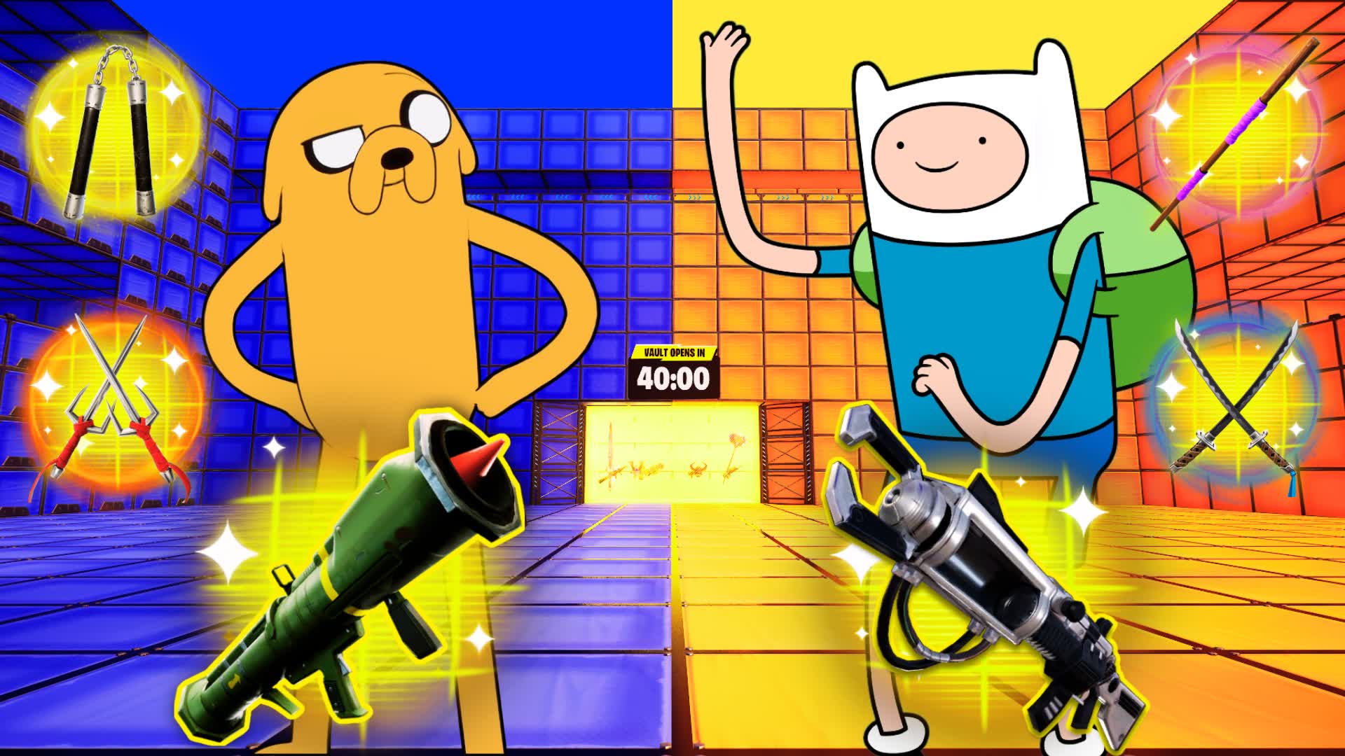 🔵 FINN VS JAKE 🌕 4458-3618-5616 by doragoncreator - Fortnite Creative ...