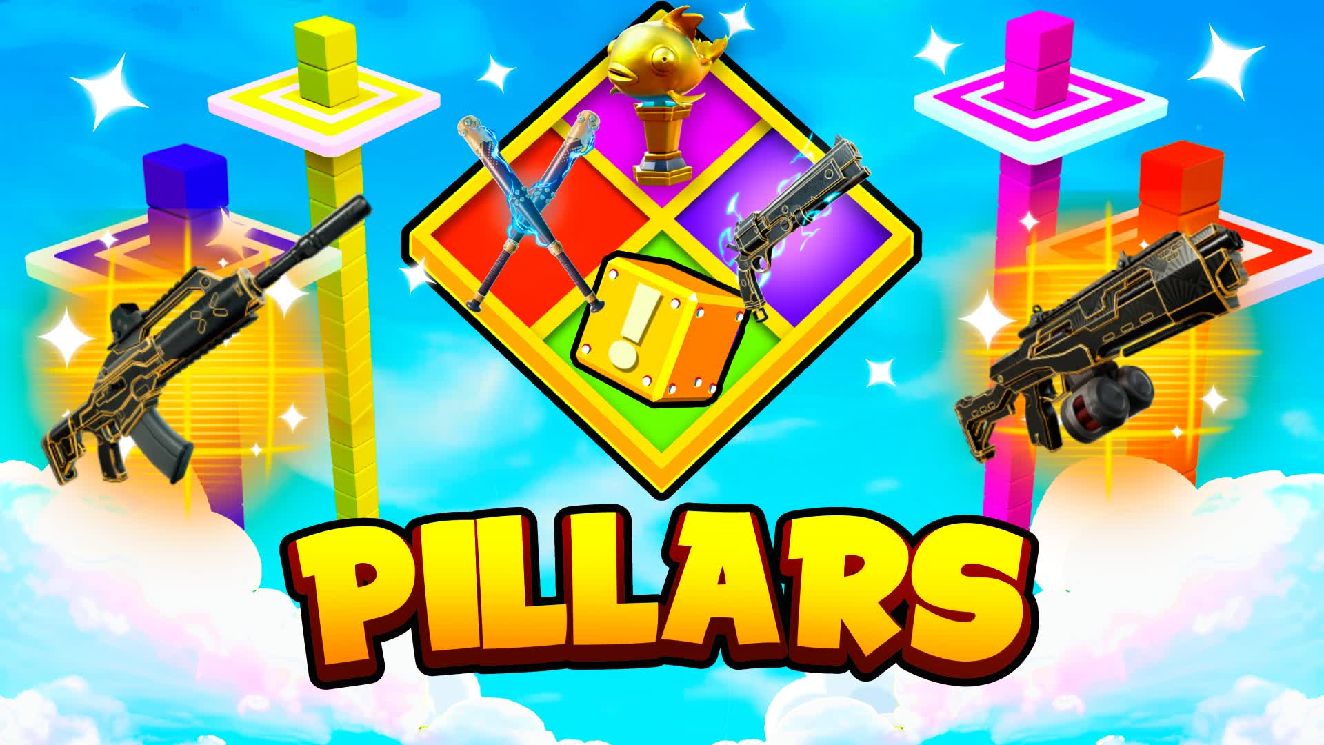 ULTIMATE PILLARS 7028-1233-2550 by pillar - Fortnite Creative Map Code ...