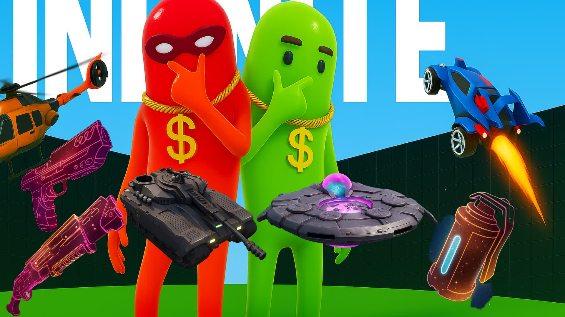 INFINITE 1V1 ALL GUNS & VEHICLES 8809-4016-0229 by guzfv - Fortnite