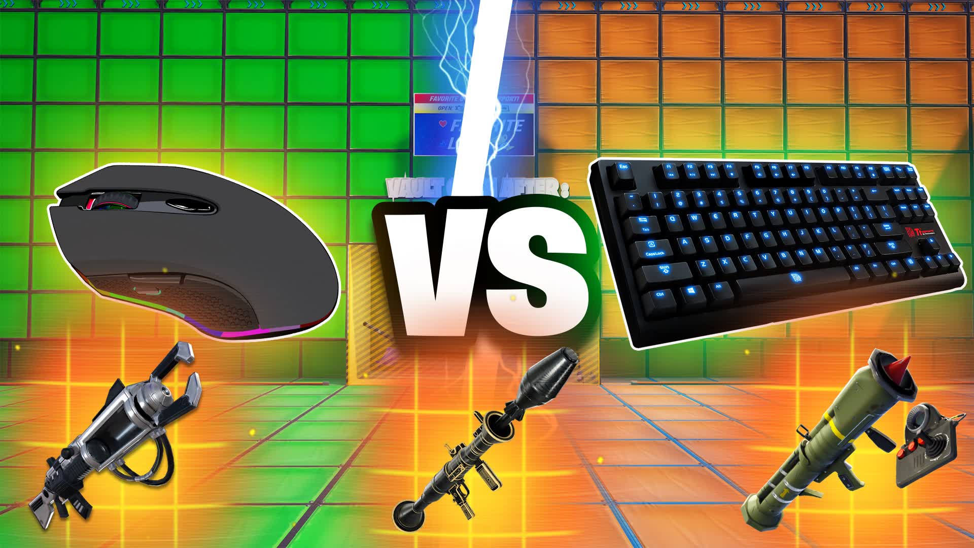 MOUSE VS KEYBOARD 🏆 GREEN VS ORANGE🟢🟠 7465-9194-4822 by maco - Fortnite ...