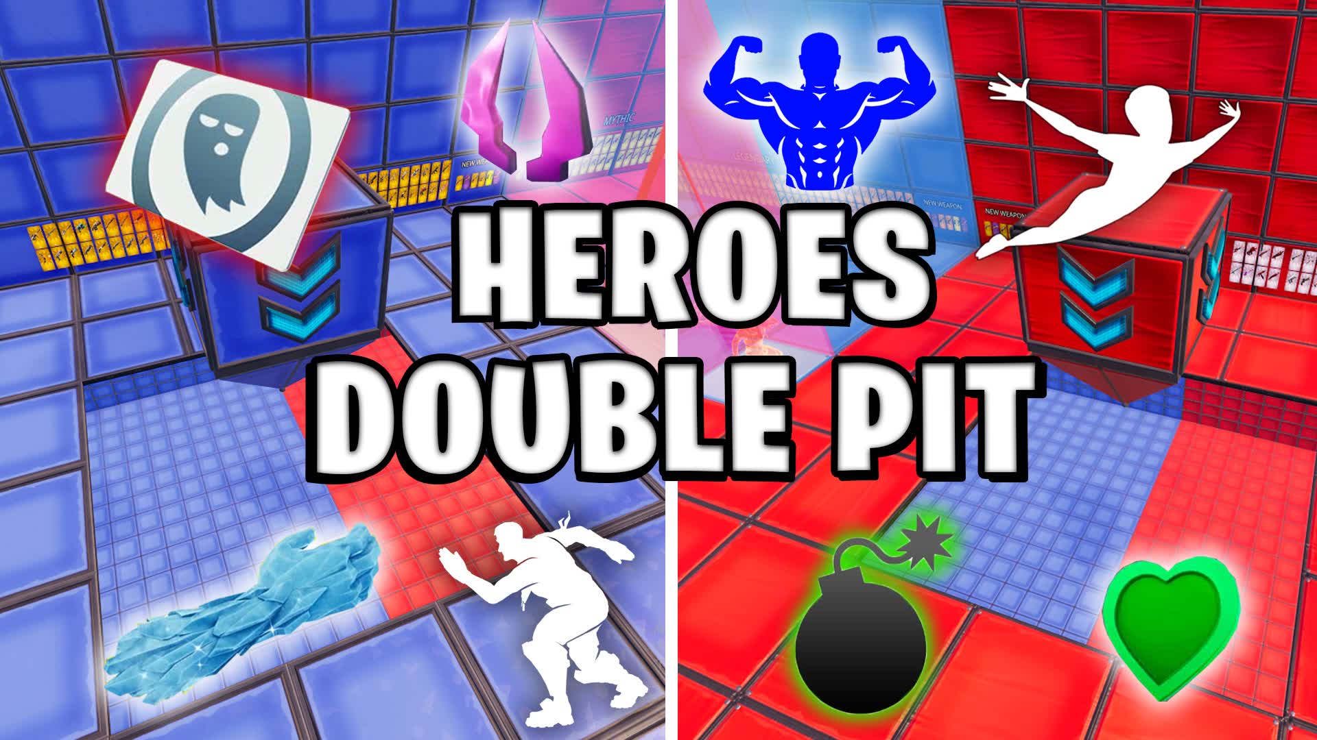 🦸‍♂️ HEROES DOUBLE PIT 8784-3145-2694 by Naruriko - Fortnite