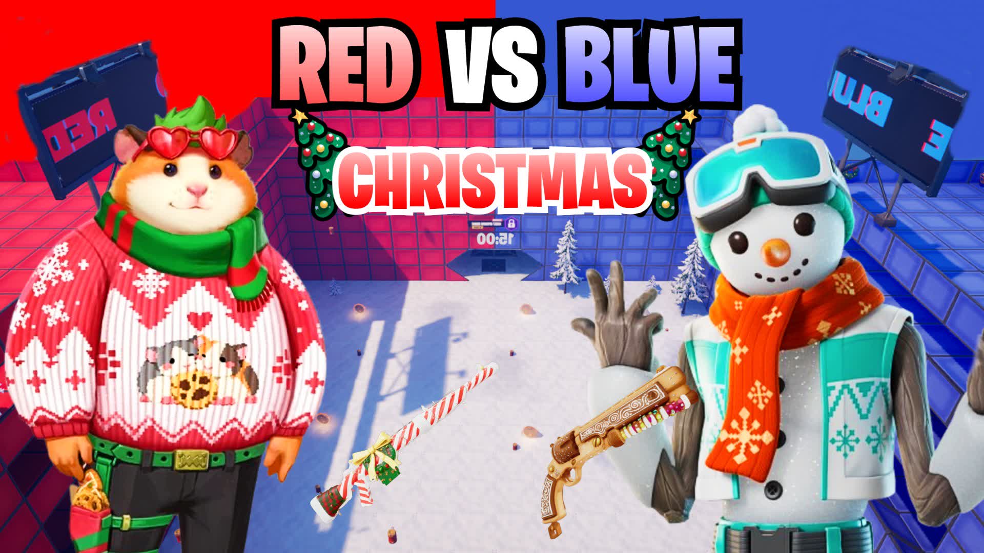 🎄CHISTMAS 🔴Red vs🔵 Blue 0466-0387-6062 by miqa - Fortnite Creative Map ...