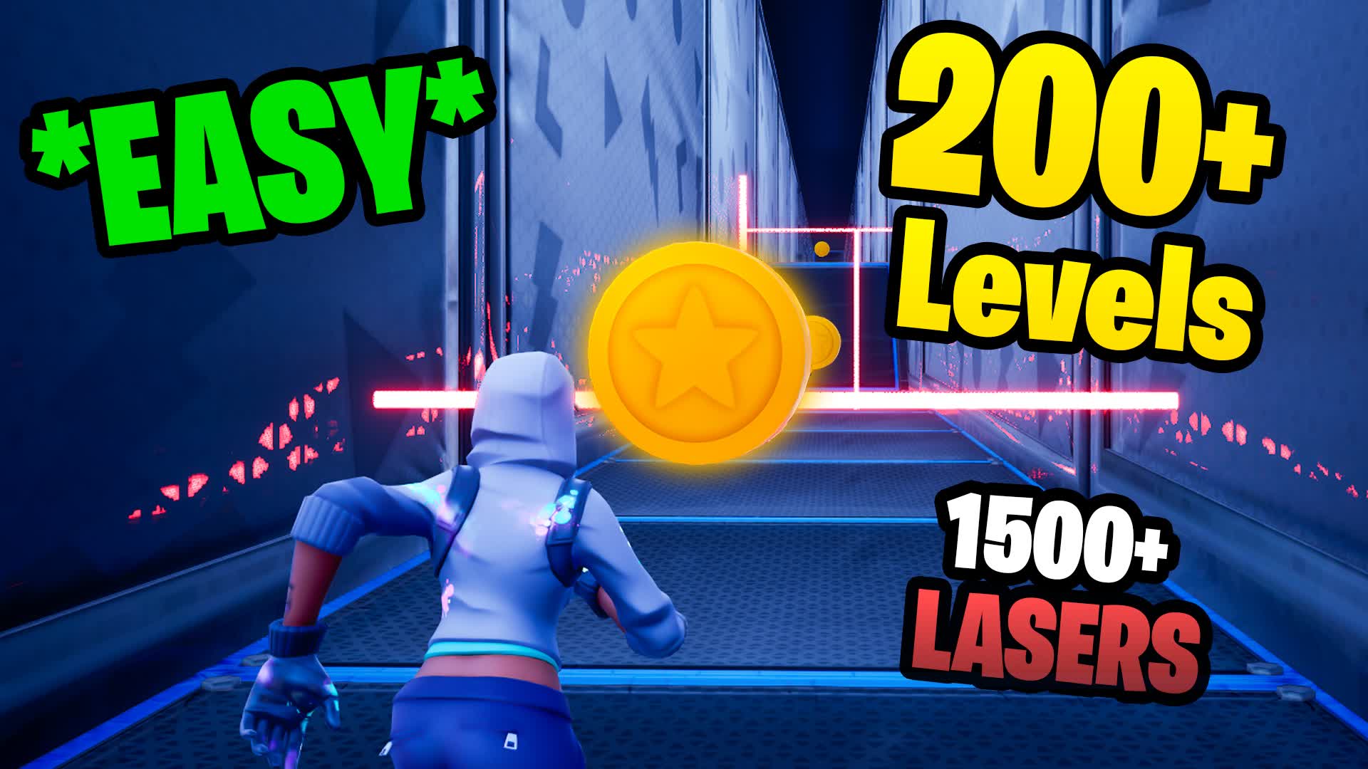 LASER DEFAULT PARKOUR 200+ 1677-7146-9204 by zerogames - Fortnite Creative Map Code - Fortnite.GG