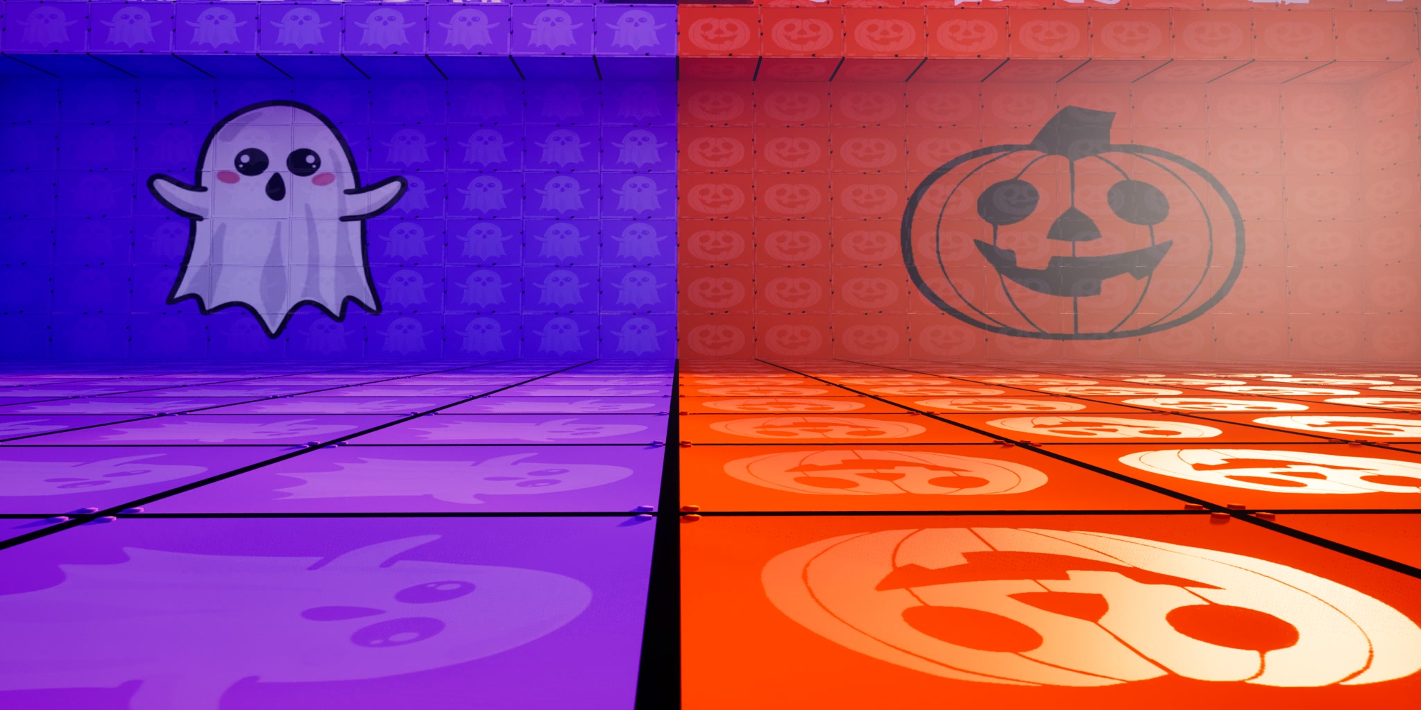 GHOST VS PUMPKIN HALLOWEEN RED VS BLUE 8951-5763-6746 by alexmaxfp ...