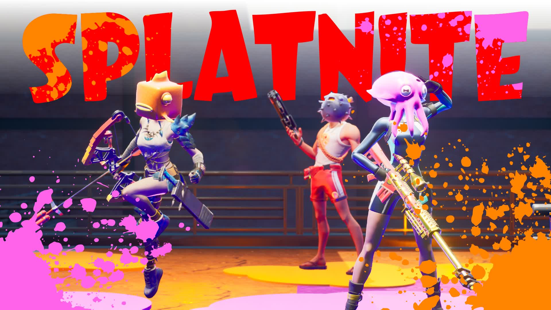 💜🐙 SPLATNITE 🦑🧡 7450-5474-4090 by cross_mcpenna - Fortnite Creative Map ...
