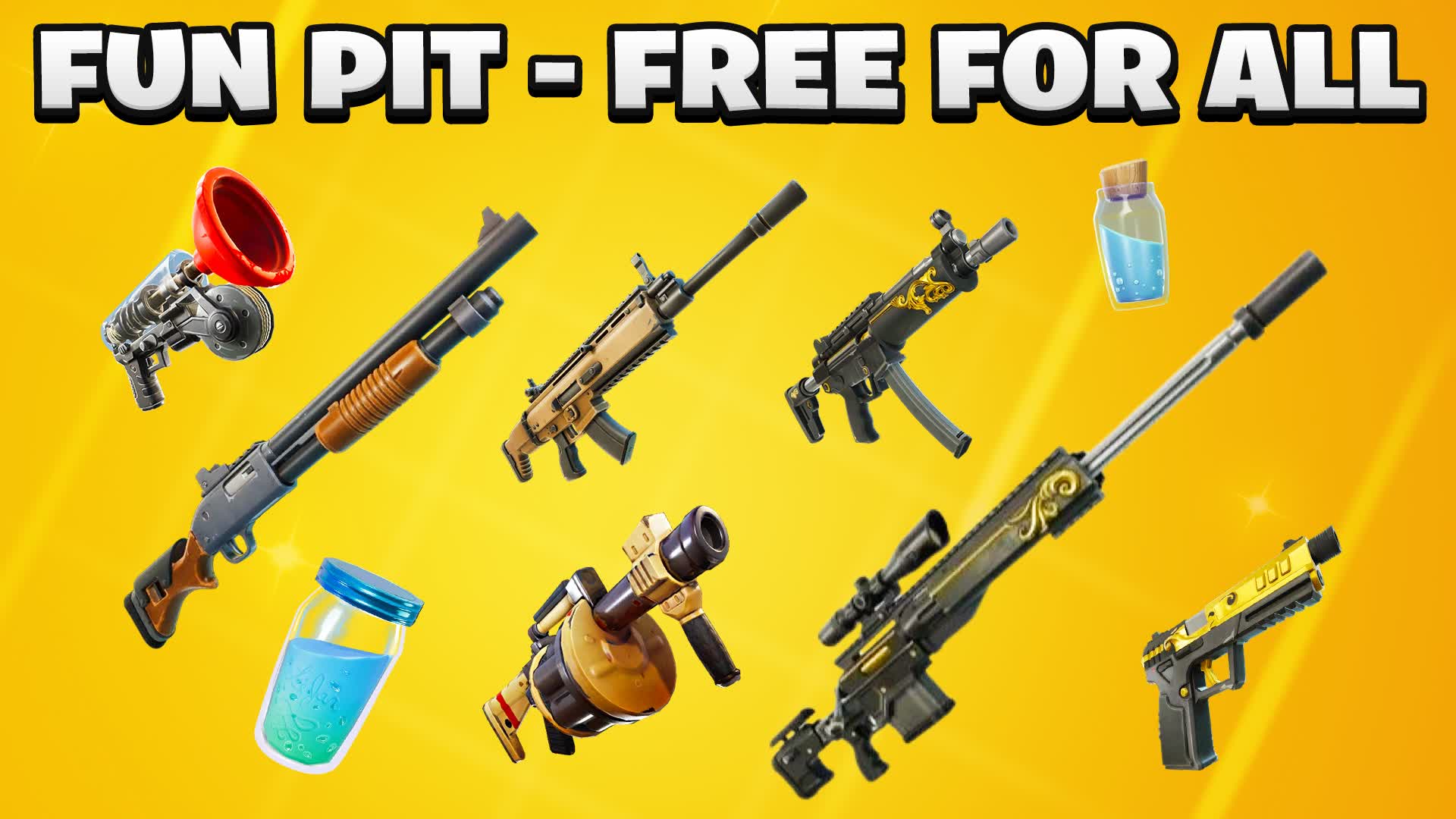 FUN PIT - FREE FOR ALL🏆 2698-5081-6491 by miniduck - Fortnite Creative ...