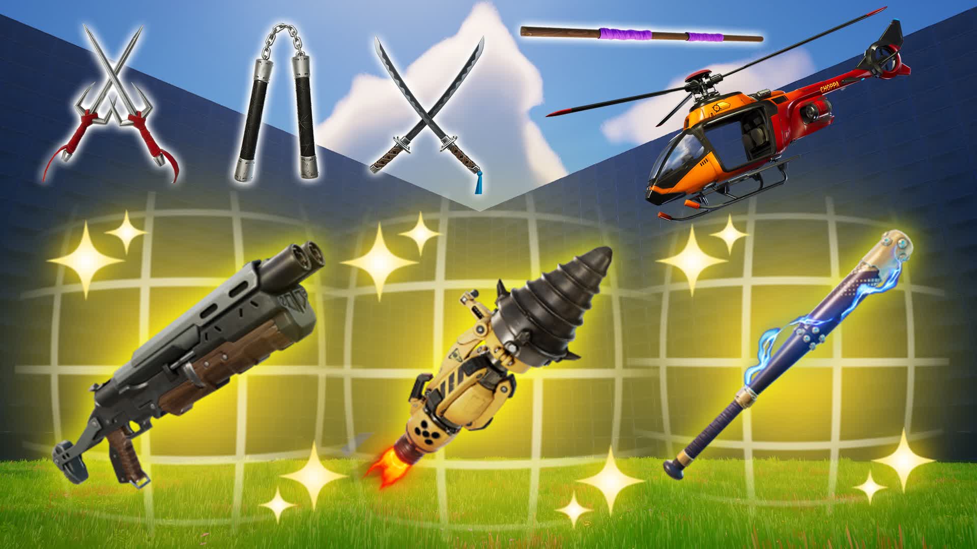 TMNT 1V1 ALL GUNS (ALL CARS) 1586-7652-9669 by mq2 - Fortnite Creative Map Code - Fortnite.GG