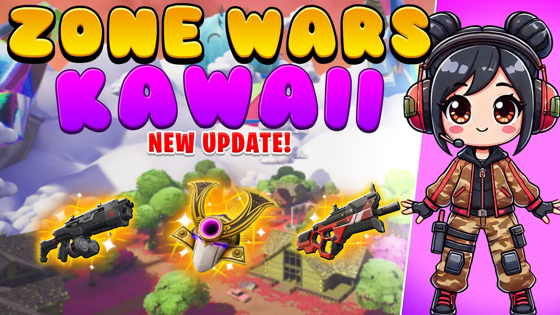KAWAII ZONE WARS UwU 2786-8568-5103 by zetx - Fortnite Creative Map Code - Fortnite.GG