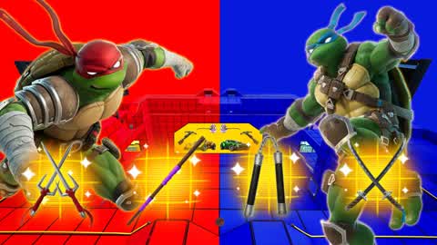 CRAZY RED VS BLUE TMNT🔴🔵 5123-2629-2606 by craxelcreative - Fortnite ...