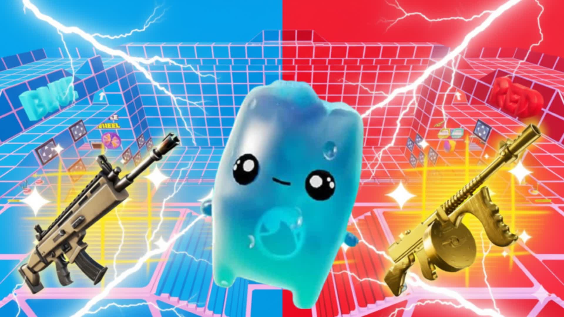 SUPER 🔴RED VS 🔵BLUE Kqwg 2889-6661-4865 by white-cat - Fortnite