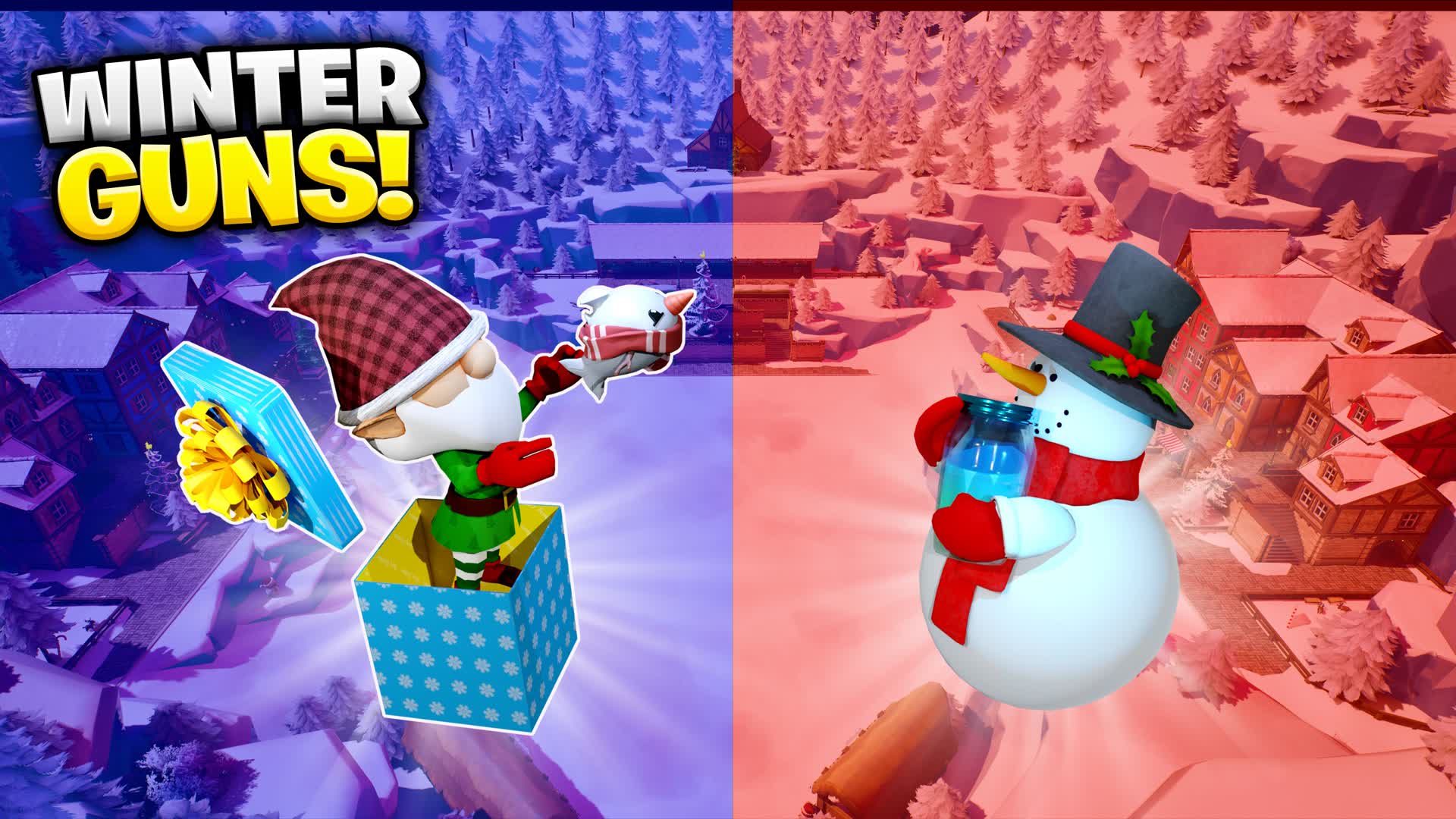 WINTER GUNS RED VS BLUE 🔴🔵 6892-5193-5182 by chaosforge - Fortnite