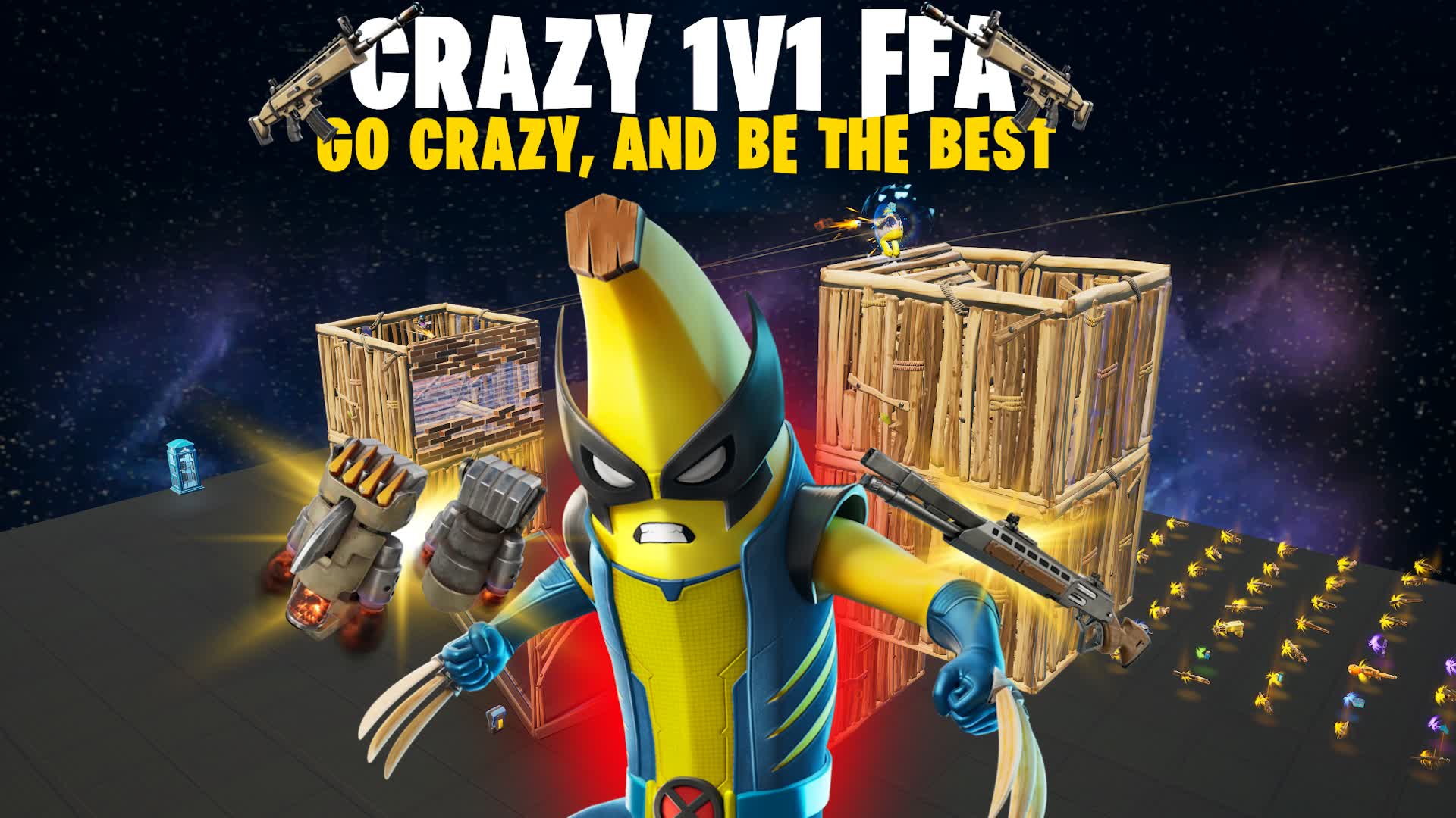 🥊CRAZY 1V1 / FFA💥عاركني بالبناء 戦い 💎 8863-3465-7372 by okos - Fortnite