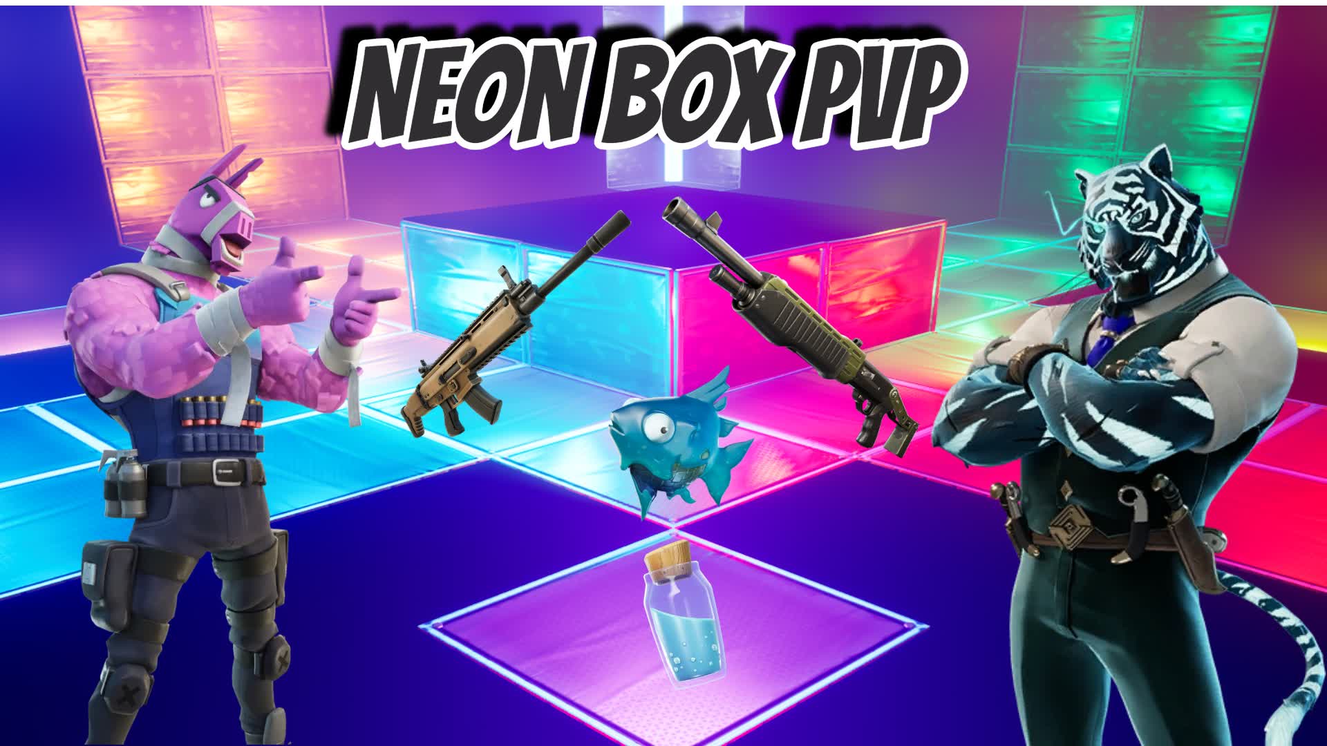 NEON BOX PVP 6793-6330-0954 by tesuto - Fortnite Creative Map Code ...