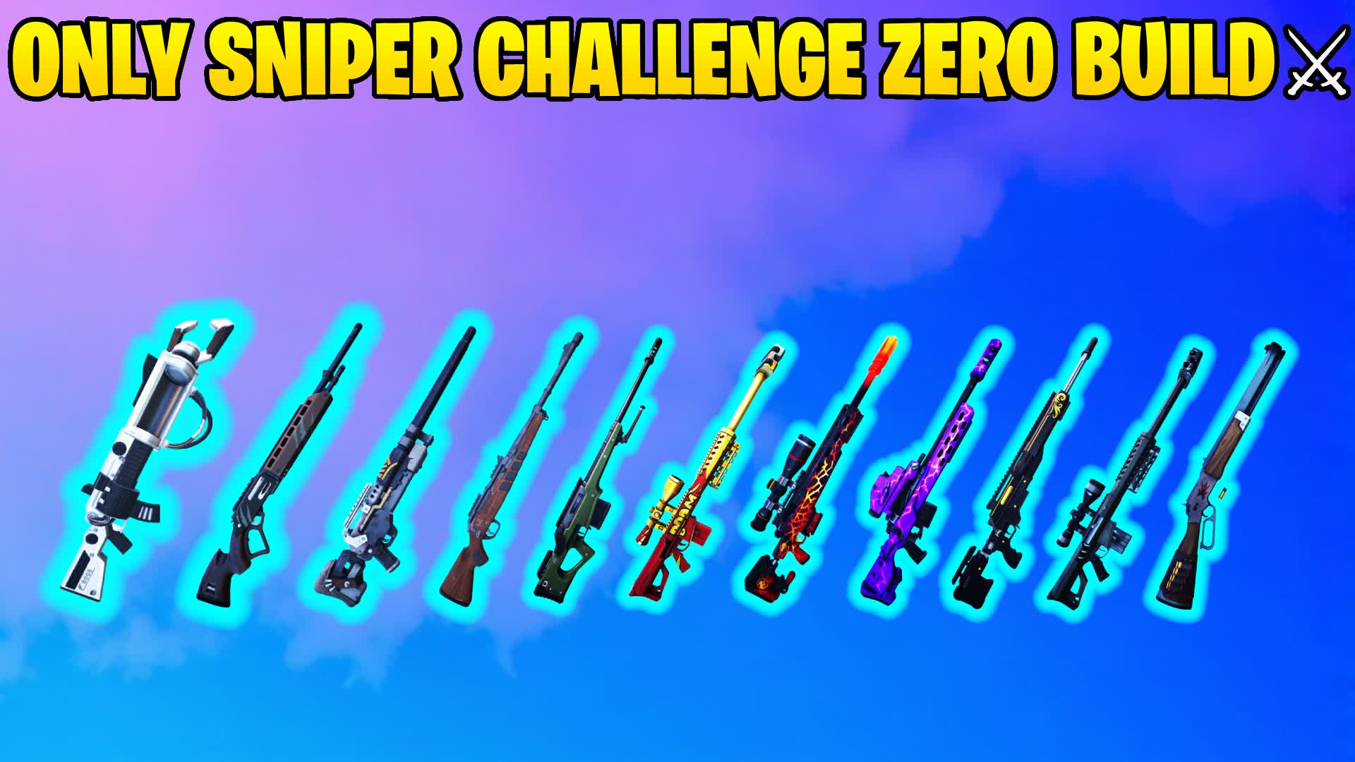 ONLY SNIPER CHALLENGE ZERO BUILD 3411-3654-7559 by thepipguy - Fortnite