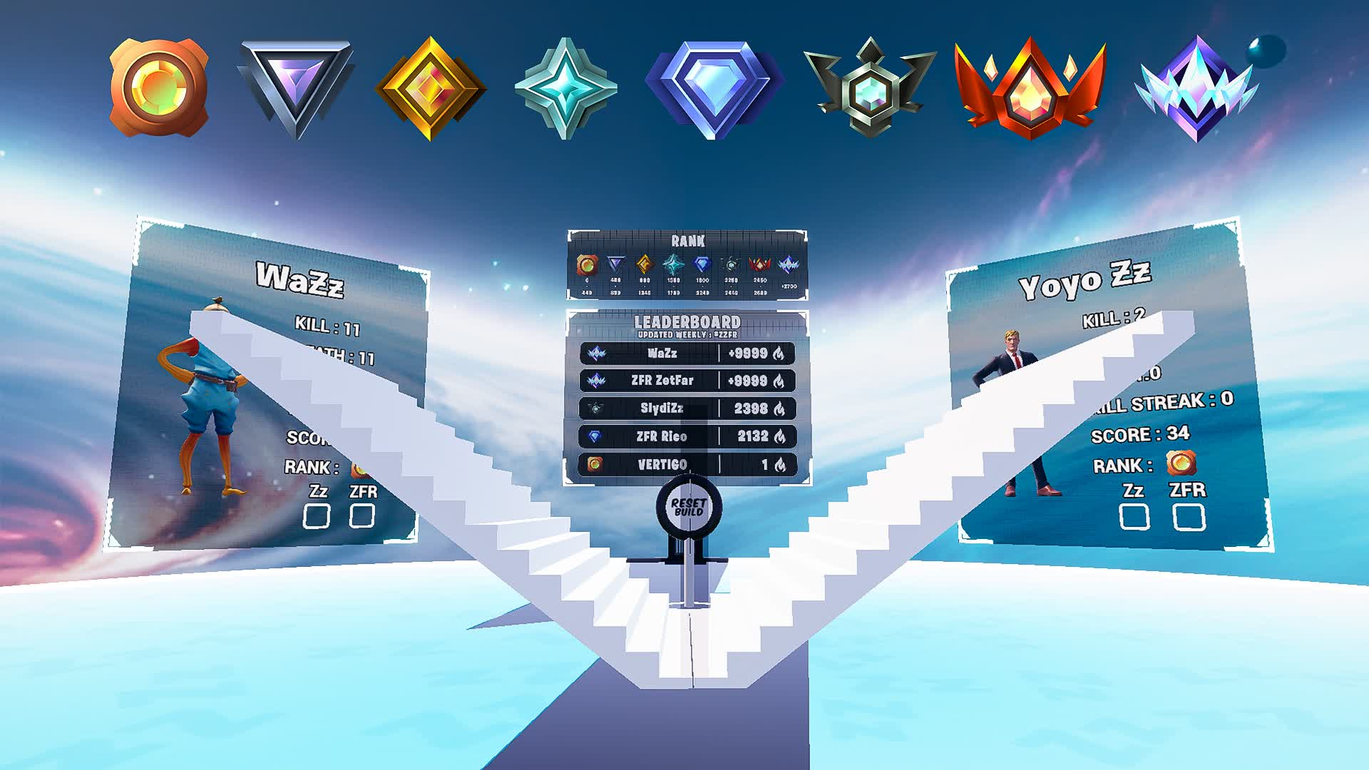 RANKED 1v1 Build Fight 3638-1091-4922 من ابتكار wazz - Fortnite