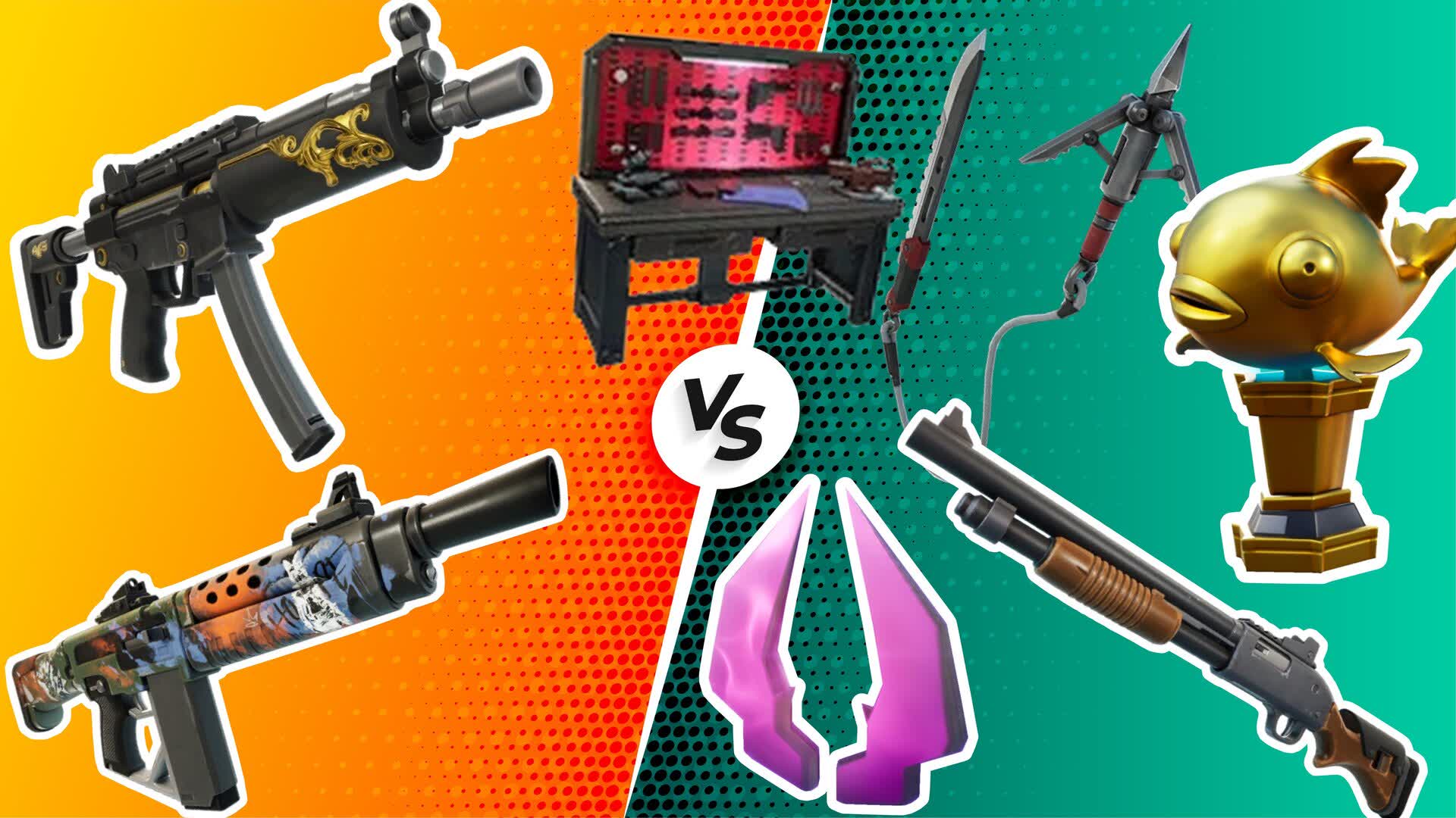 UNVAULTED - RED VS GREEN (NEW ITEM) 1442-7535-8608 by ogamer - Fortnite Creative Map Code ...