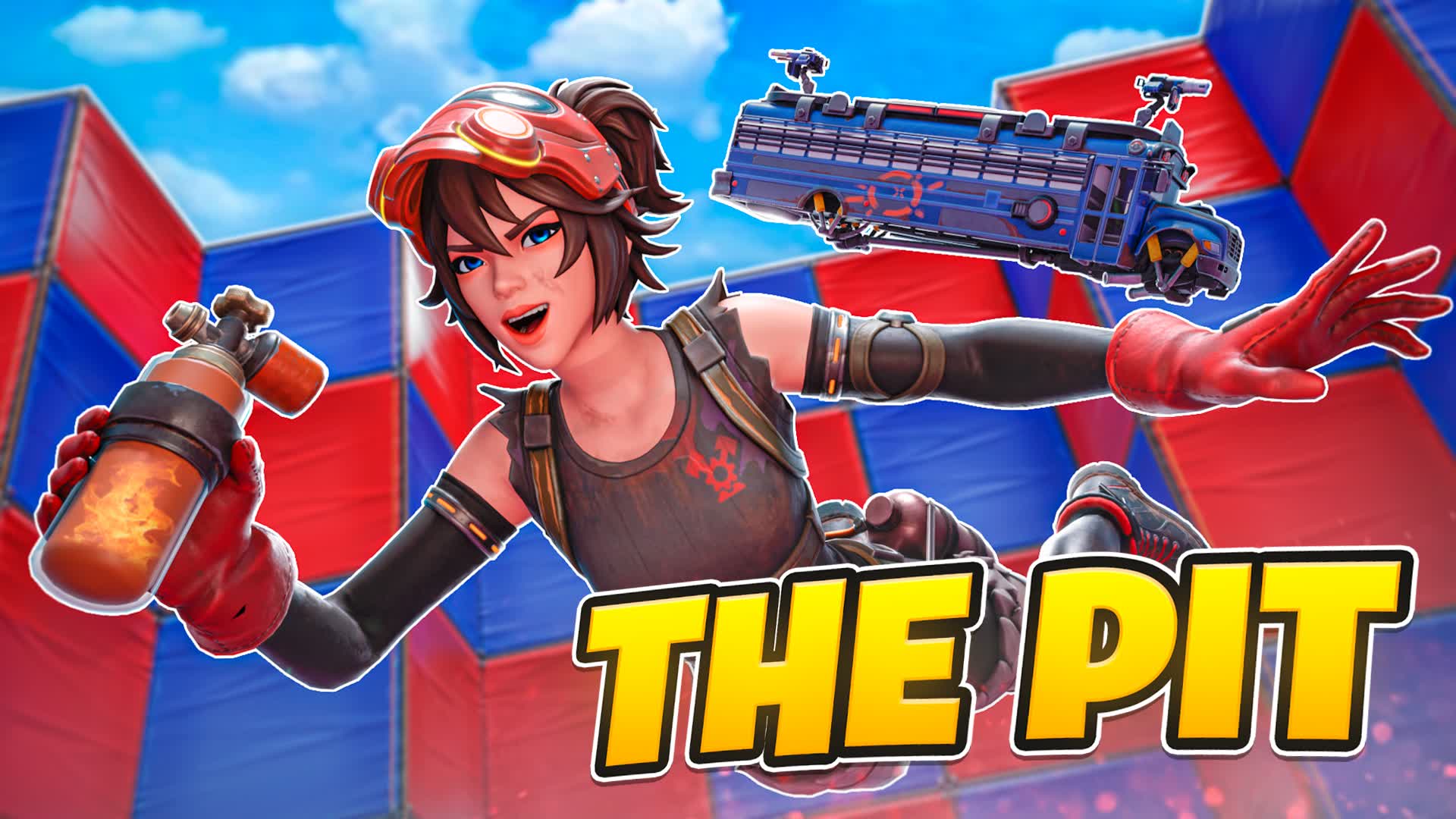🚌THE PIT - ARMORED 🛡️RED & BLUE 🔴🔵 - 3455-4158-9914 | Fortnite Zone