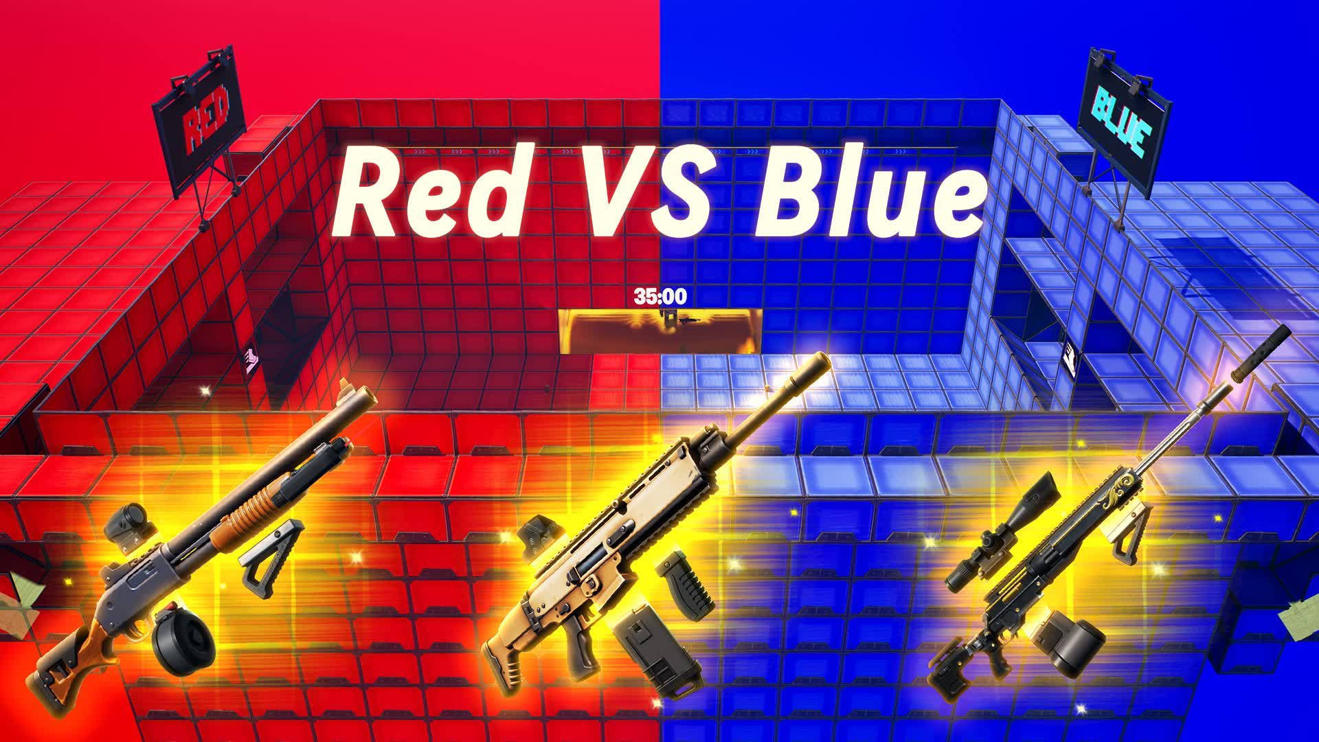 Red vs blue 0684-4584-4567 by snowwolf59137 - Fortnite Creative Map ...