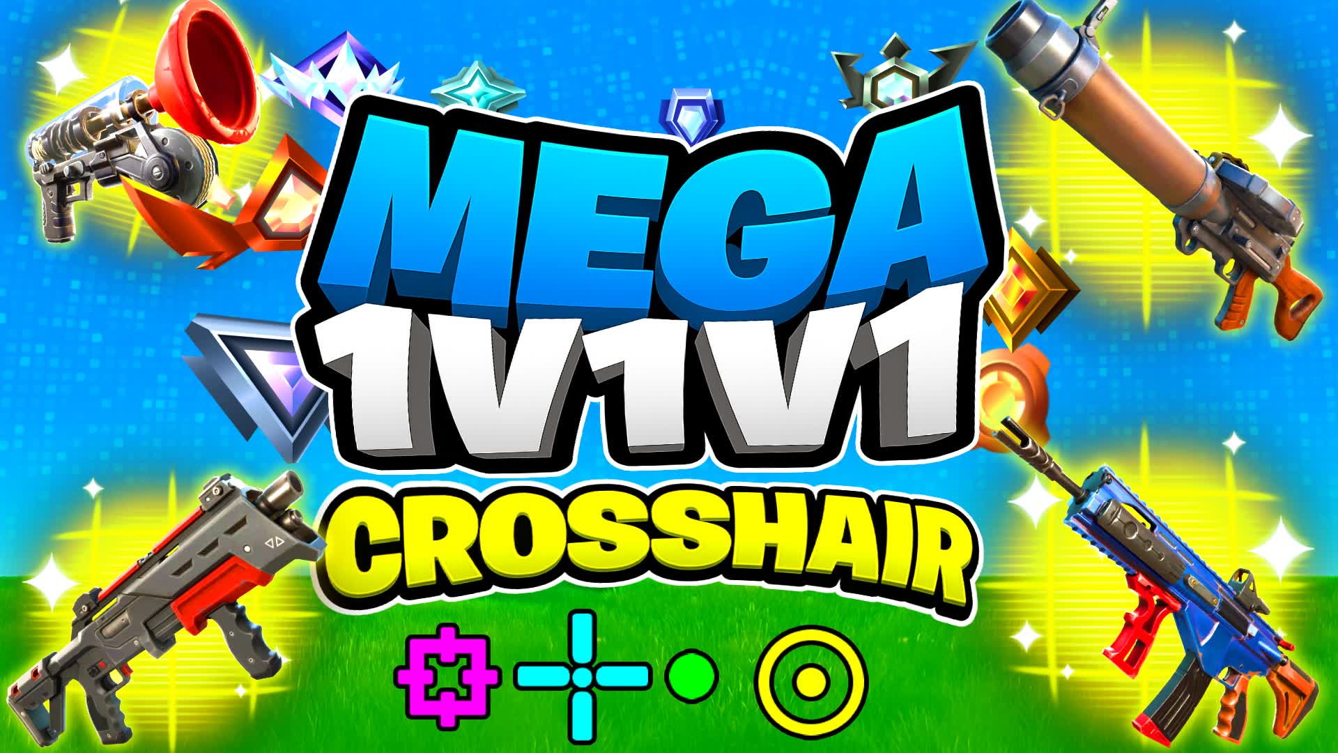 MEGA 1V1V1 RELOAD Crazy PVP 1v2 2 2602-8572-9491 by soizo - Fortnite Creative Map Code - Fortnite.GG