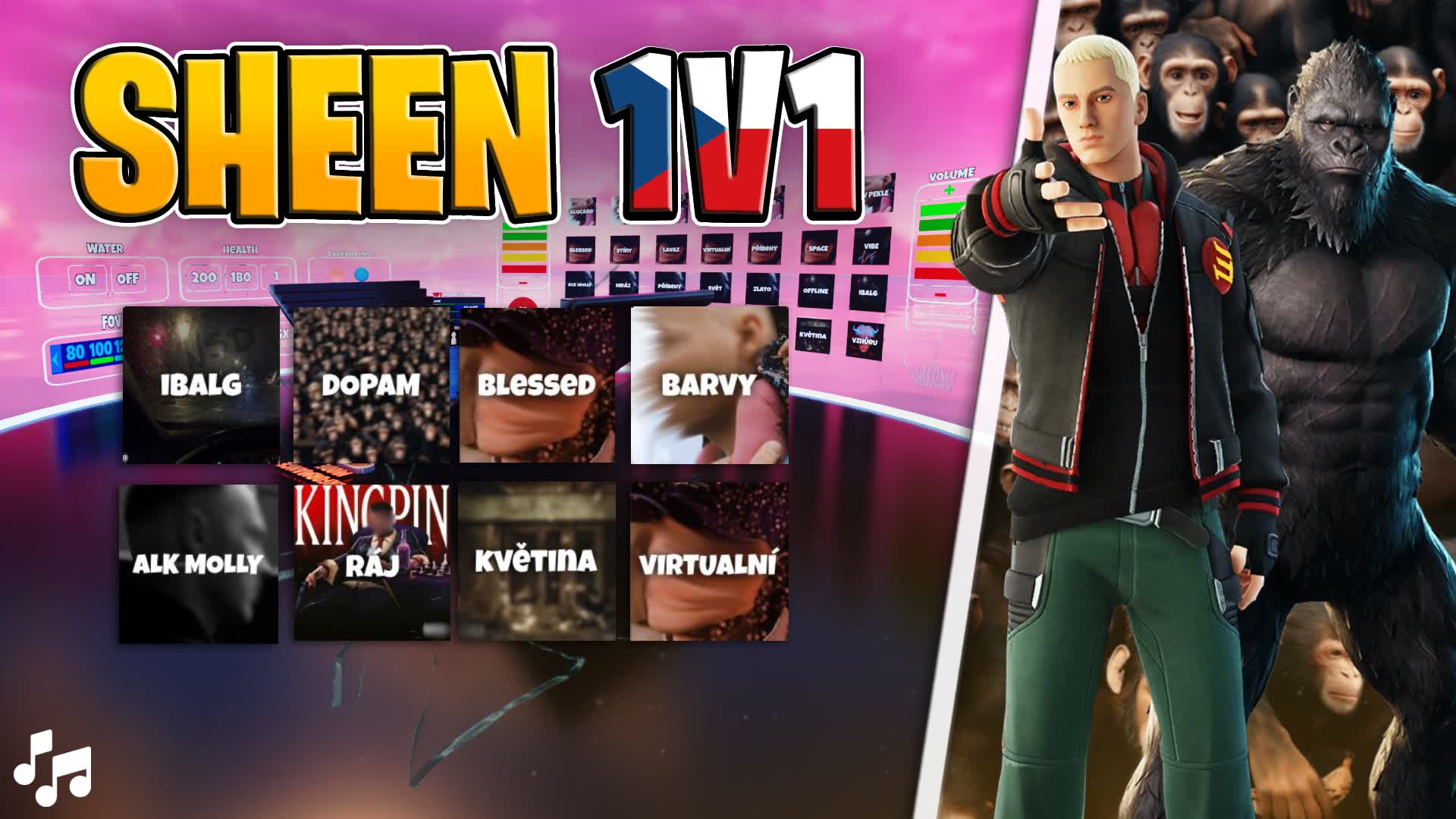 🦍 SHEEN 1V1 🇨🇿 & 🇸🇰 SONGS MAP 6744-6666-5105 by ch1zo - Fortnite ...