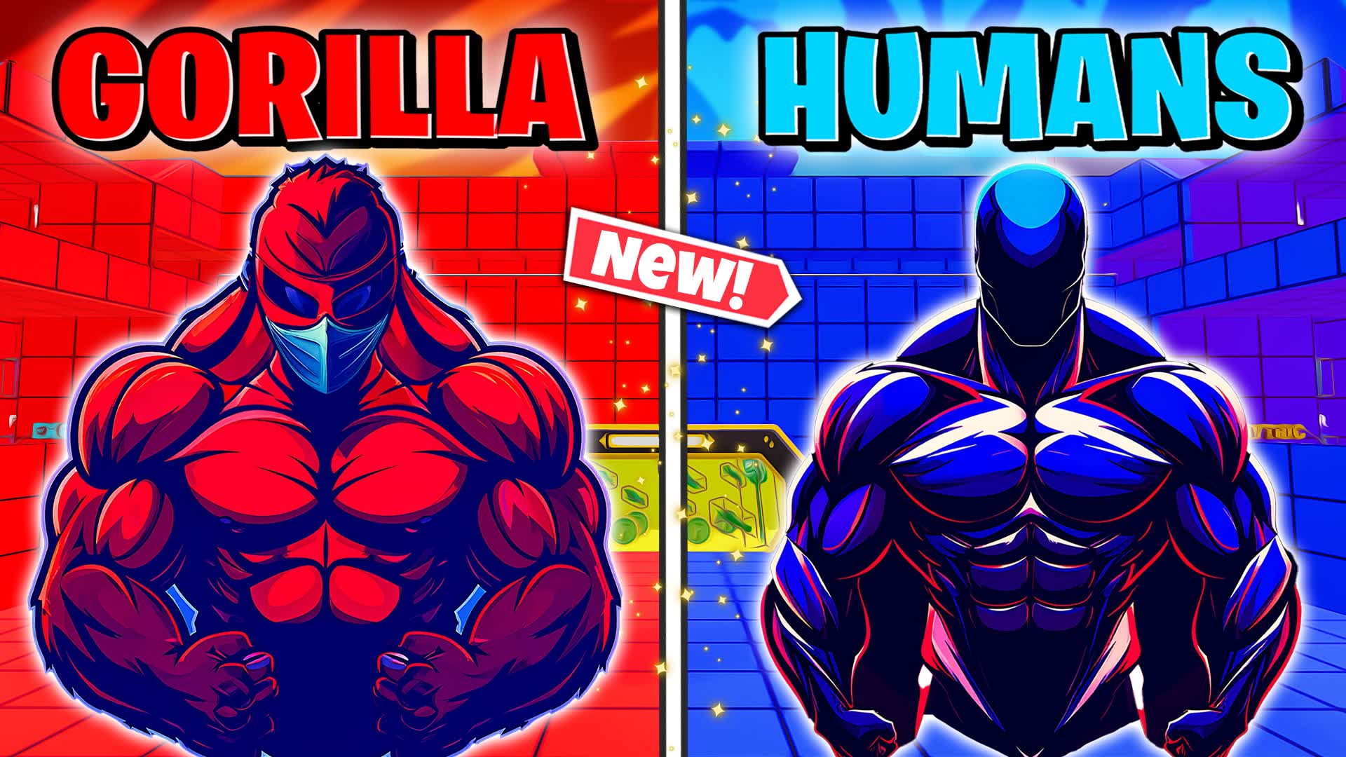 CRAZY GORILLA VS 100 HUMANS RED VS BLUE 7263-0398-9528 by halalnite - Fortnite Creative Map Code ...