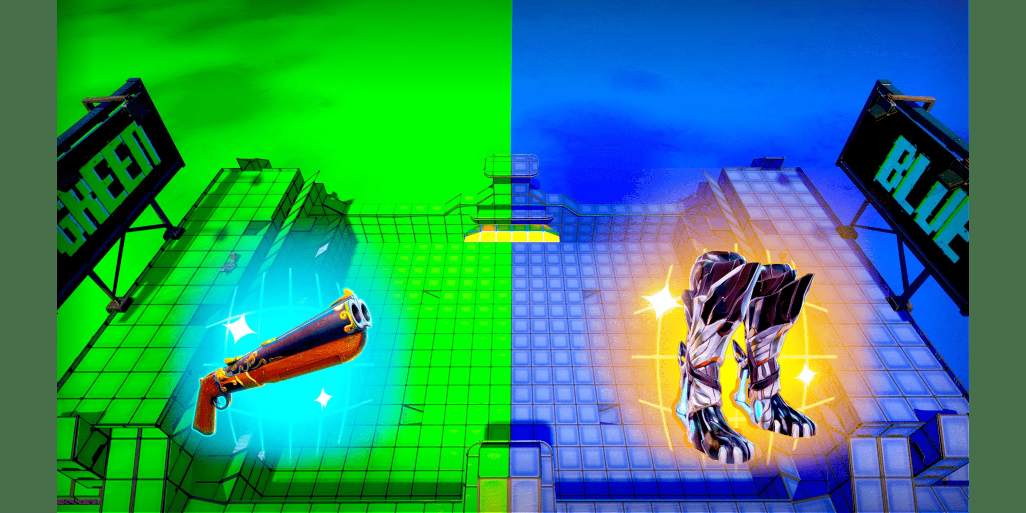 🚀MEGA GREEN VS BLUE⭐ 7462-0022-2807 by backpackjnr - Fortnite Creative ...