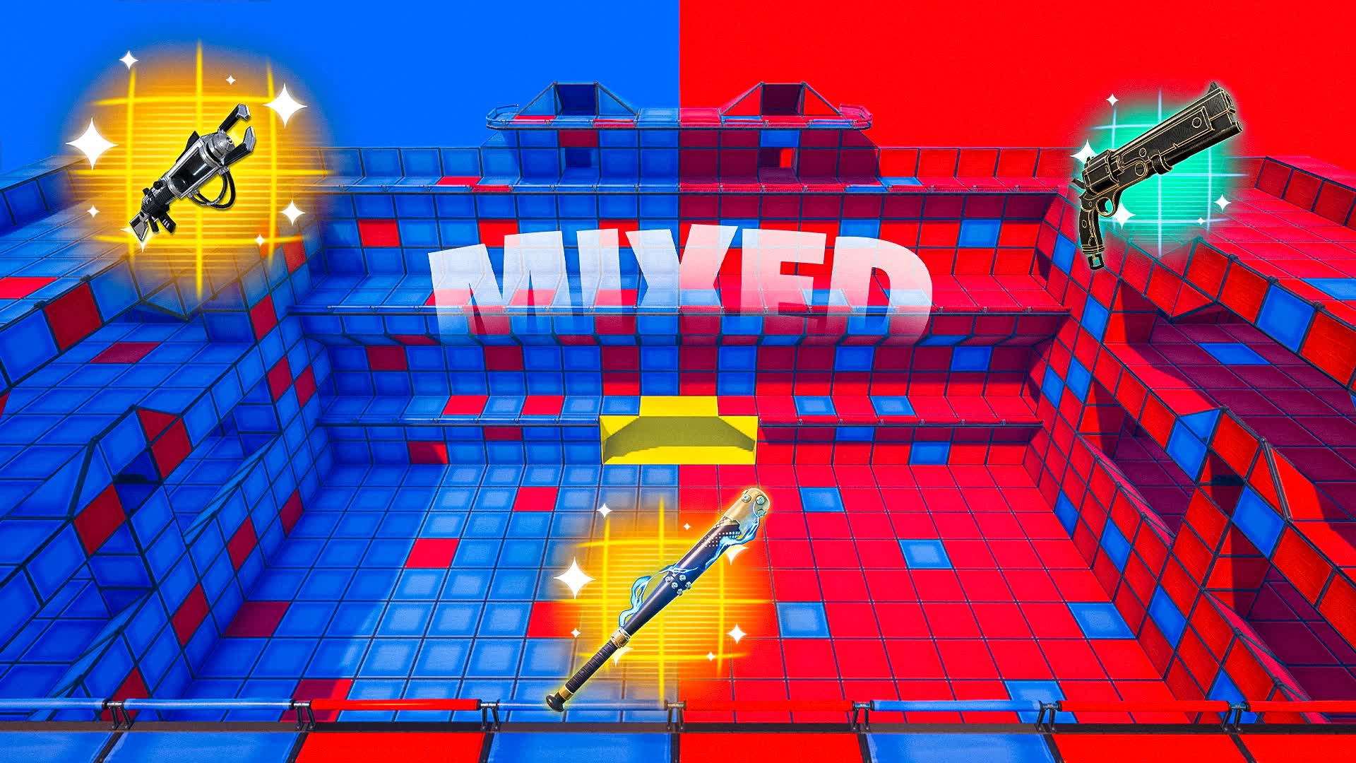 Mixed 🔀 Red VS Blue🔴🔵 8179-1771-0063 by n1kola - Fortnite Creative Map Code - Fortnite.GG
