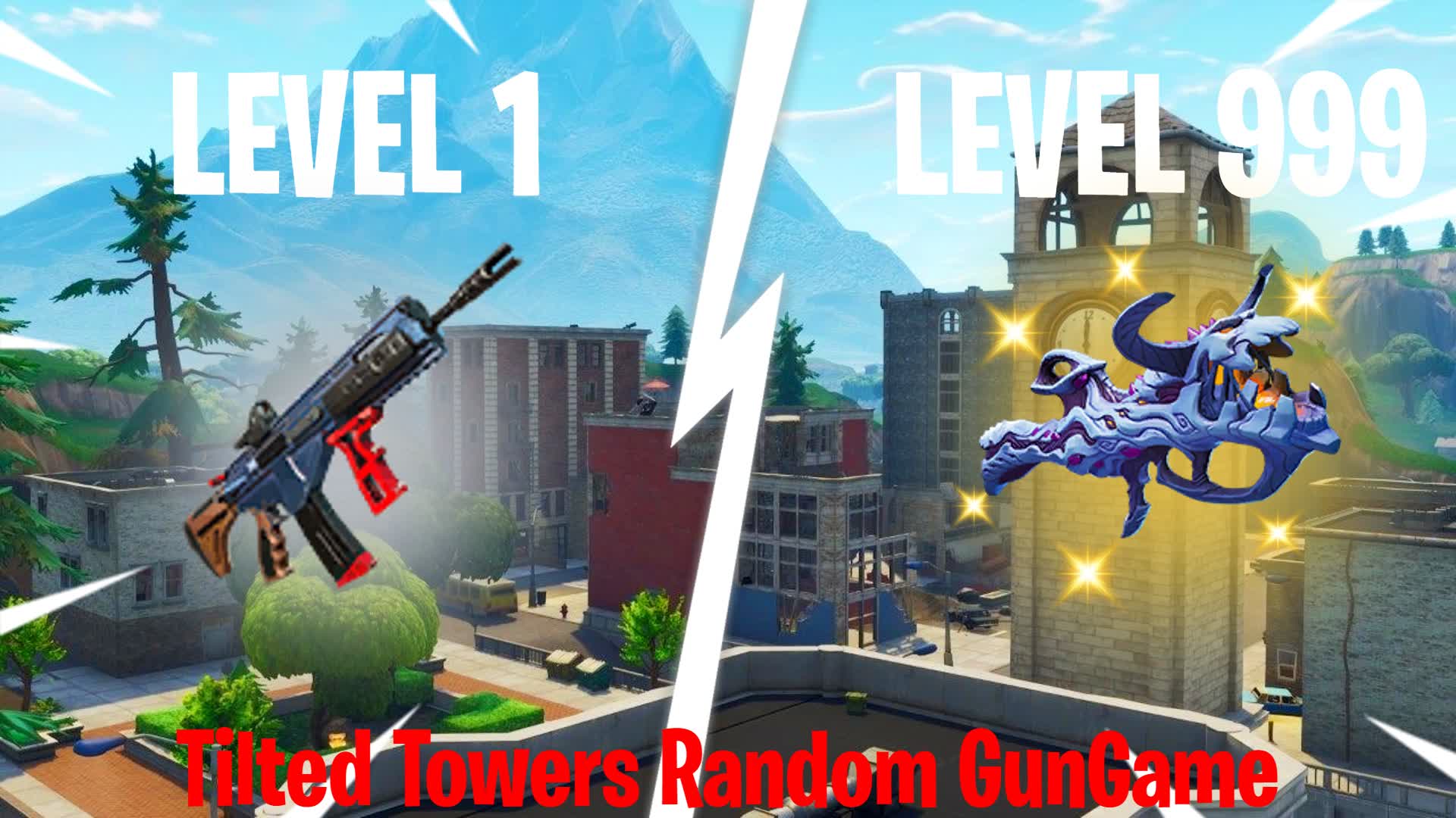 Juega Tilted Towers Random GunGame | Fortnite Zone