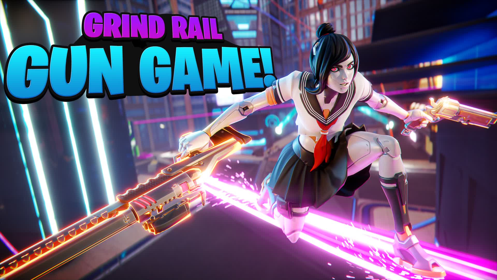 GRIND RAIL GUN GAME 3156-0197-9417 by yucy42 - Fortnite Creative Map Code - Fortnite.GG