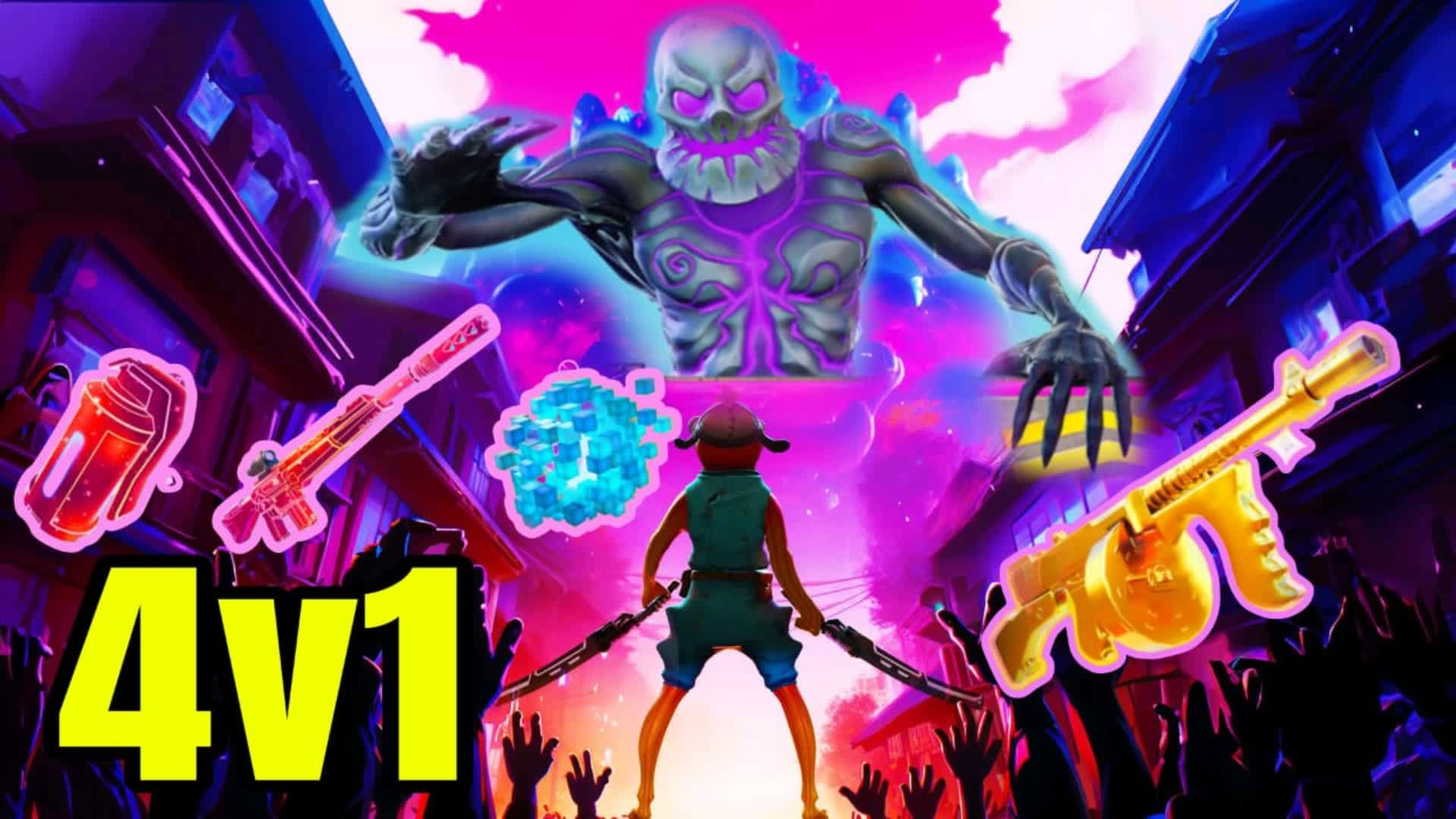 PWR ZOMBIE CITY 4V1 7212-7322-9812 by egypwr - Fortnite Creative Map ...