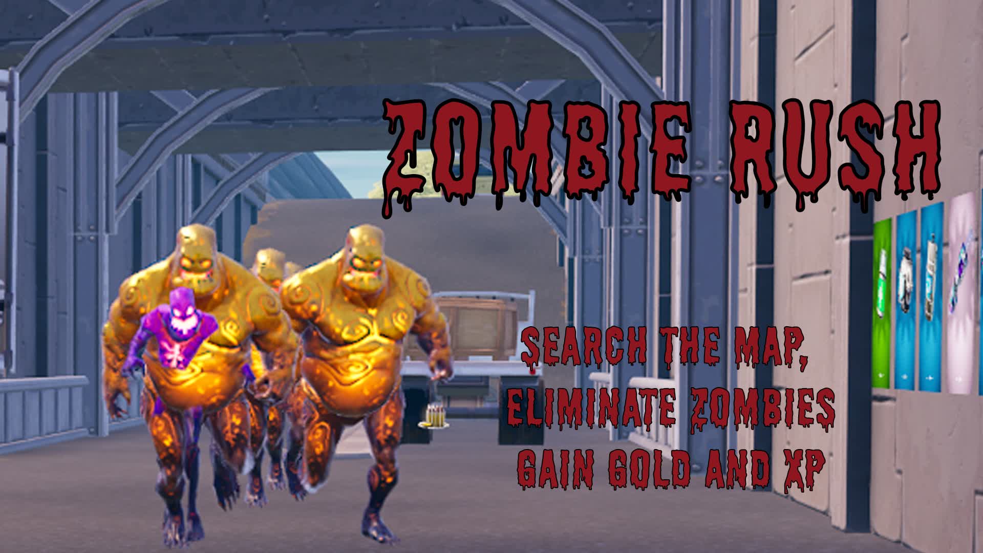 Zombie Rush 9689-1972-5847 by seasider85 - Fortnite Creative Map Code - Fortnite.GG