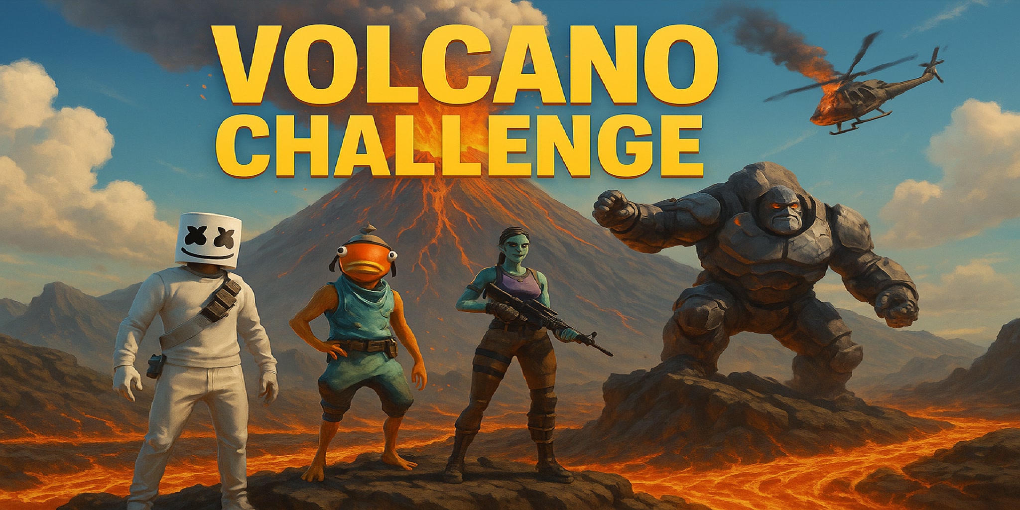 🌋 VOLCANO CHALLENGE 🌋 7541-8050-2085 by britekx1.0 - Fortnite Creative ...