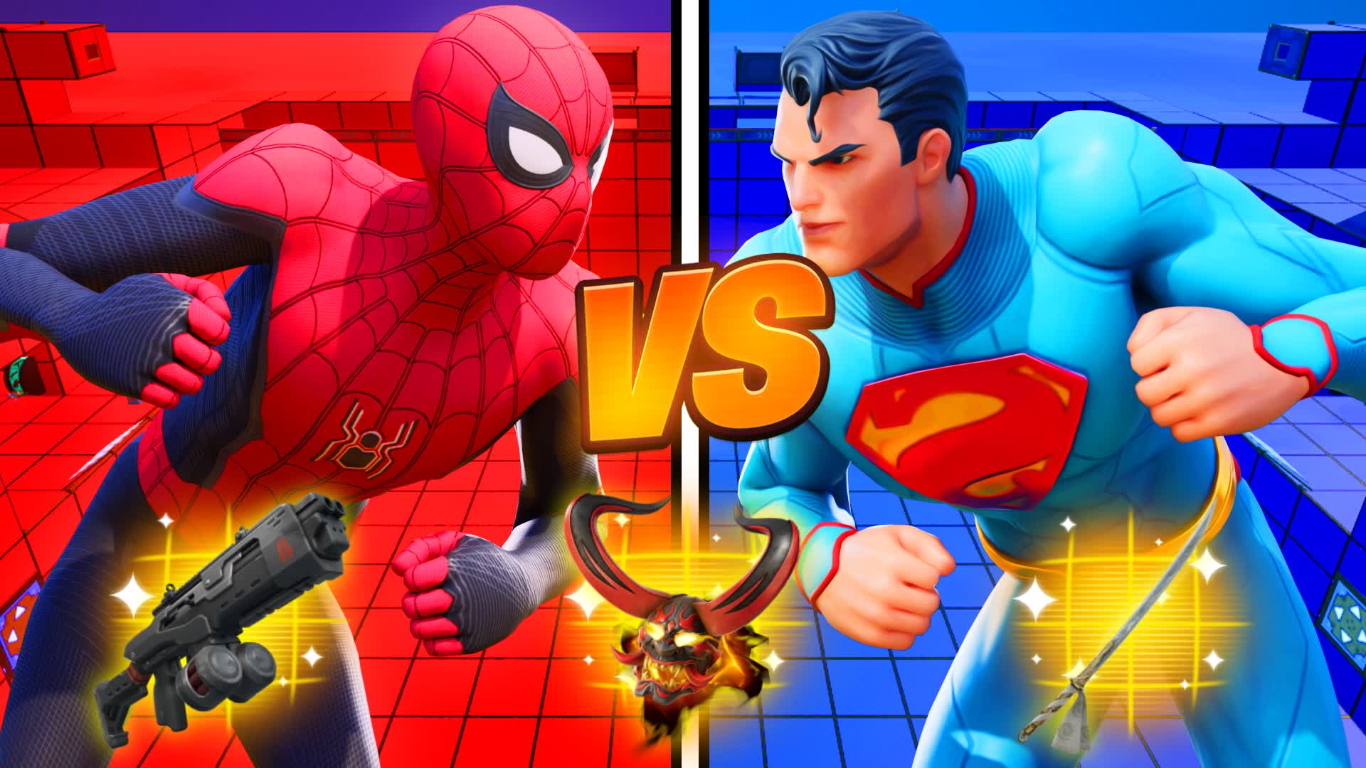 MARVEL VS DC (RED VS BLUE) | SUPERPOWERS 2268-3520-2693 by morgi - Fortnite Creative Map Code ...