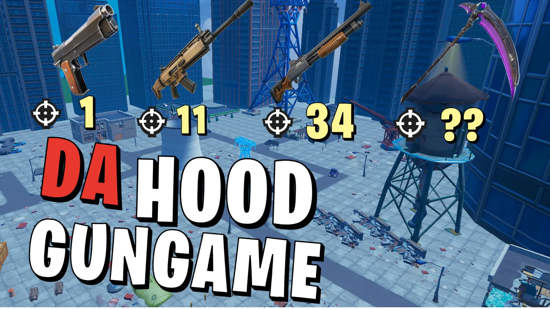 DAHOOD 🚓 - GUNGAME 🎯 3884-2242-8977 by hitx - Fortnite Creative Map ...
